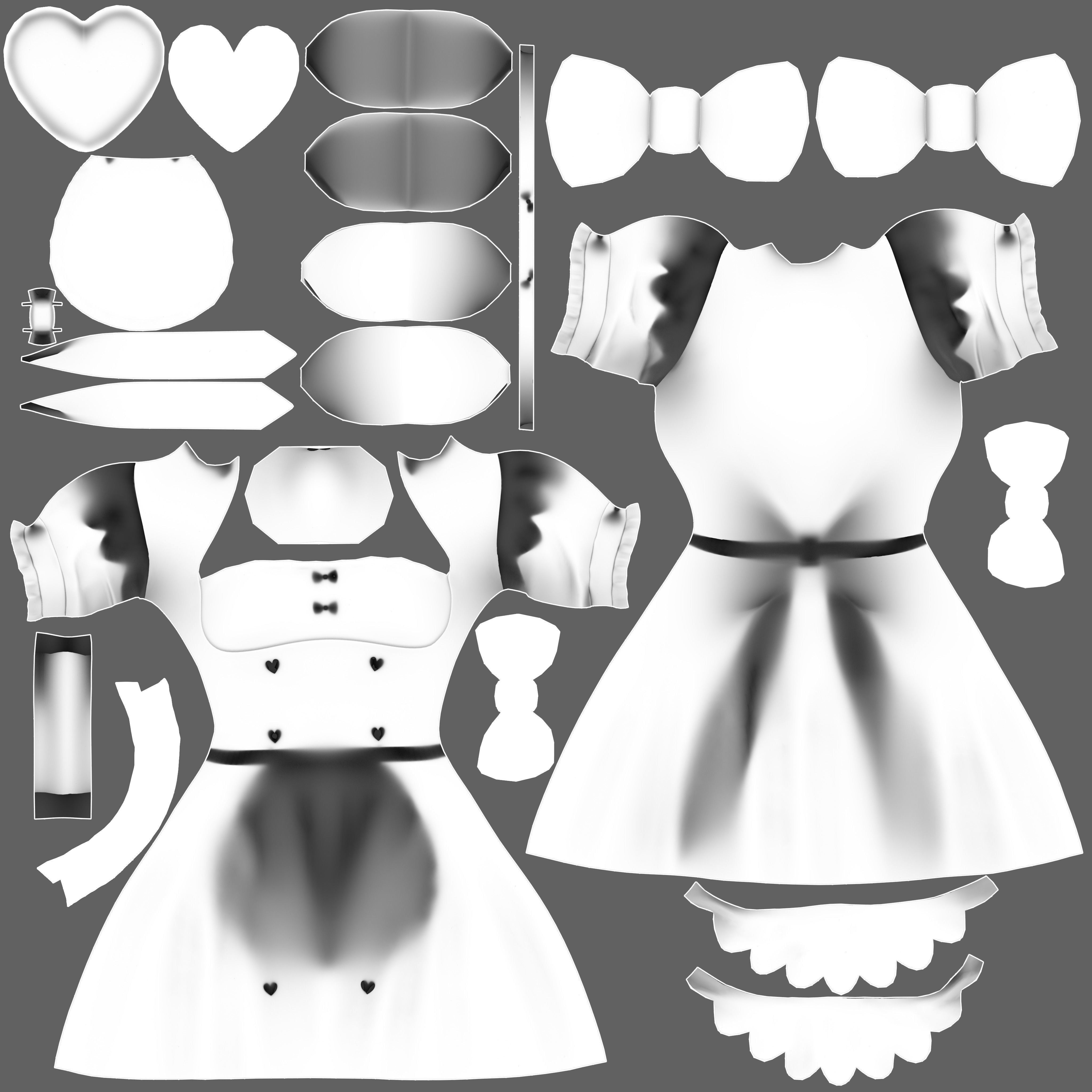 3D model Stylized Maid Uniform VR / AR / low-poly | CGTrader