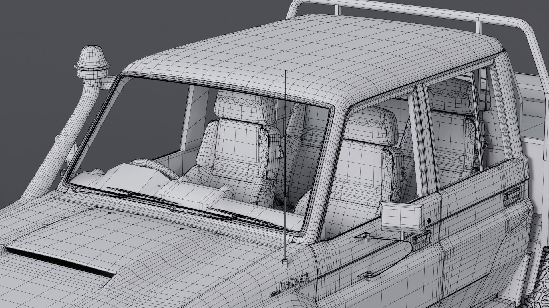 3D model Toyota Landcruiser 79 Series Dual Cab VR / AR / low-poly ...