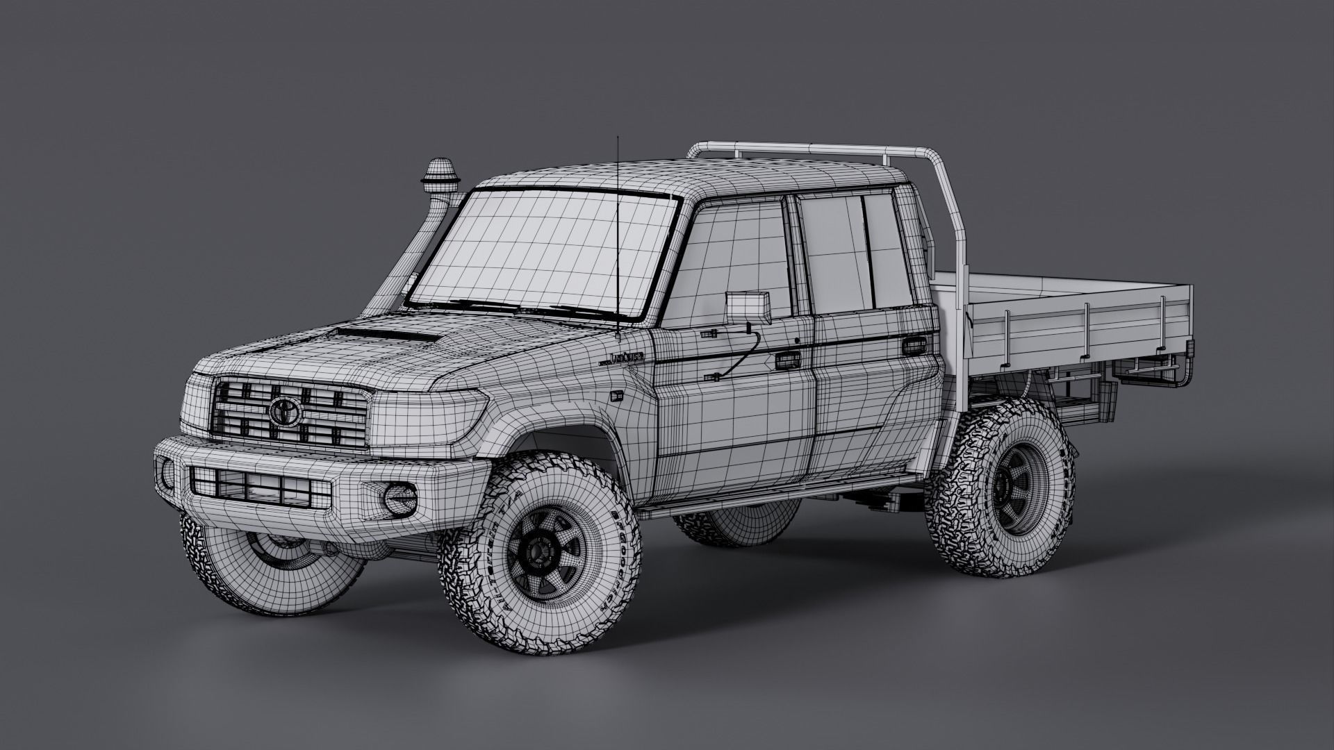 3D model Toyota Landcruiser 79 Series Dual Cab VR / AR / low-poly ...