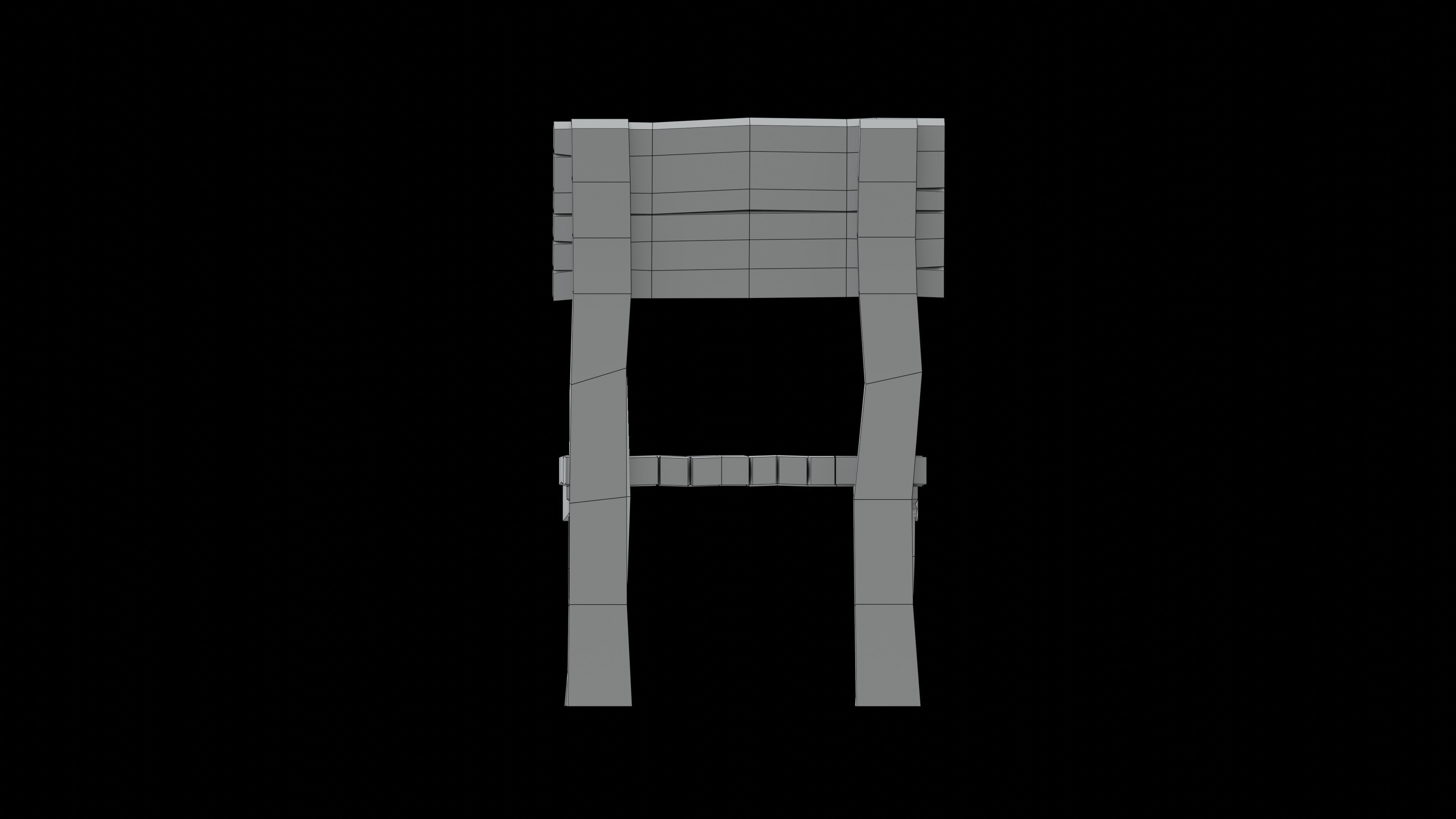 3D model Chair stylized Low-poly 3D model VR / AR / low-poly | CGTrader