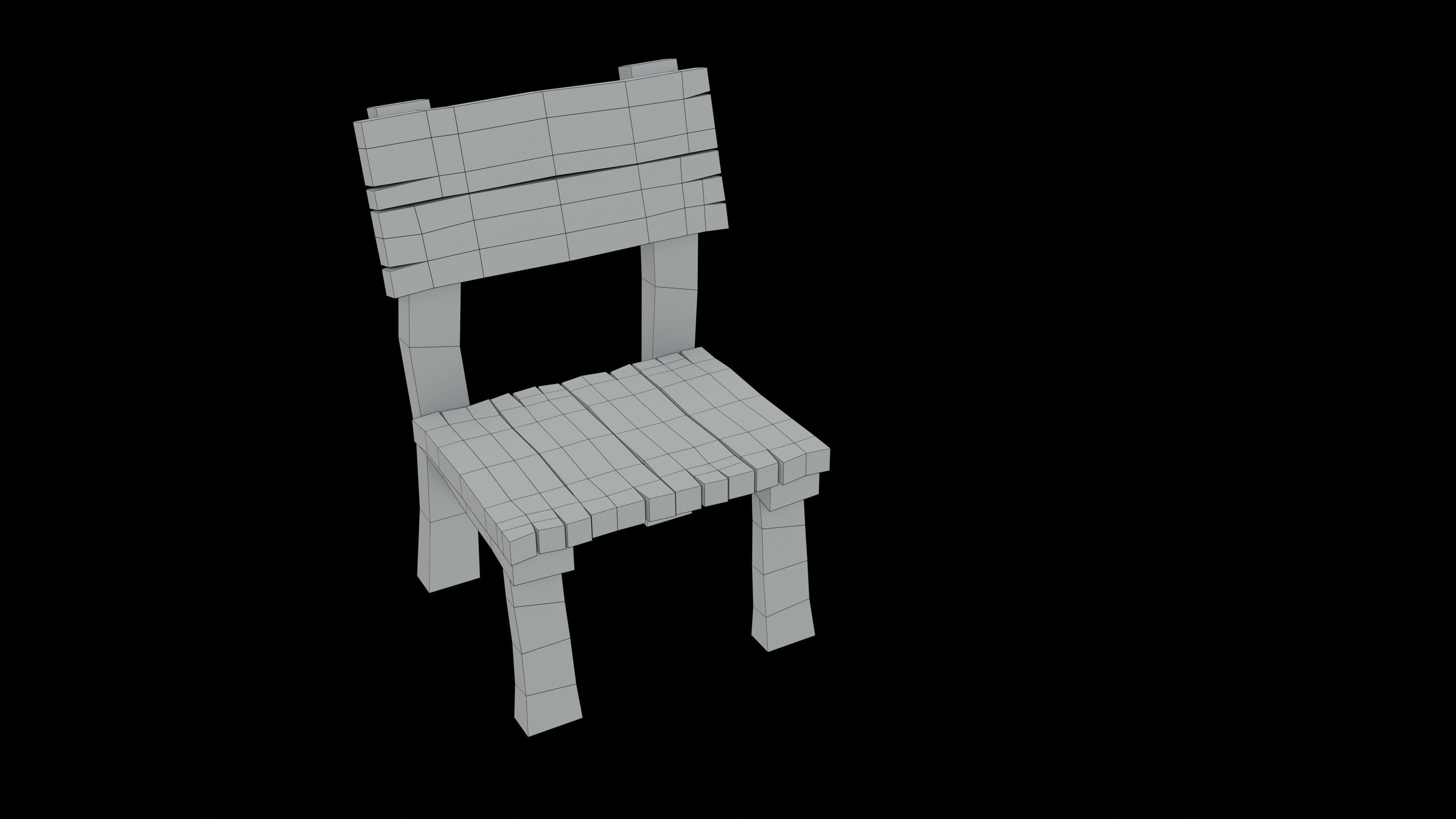 3D model Chair stylized Low-poly 3D model VR / AR / low-poly | CGTrader