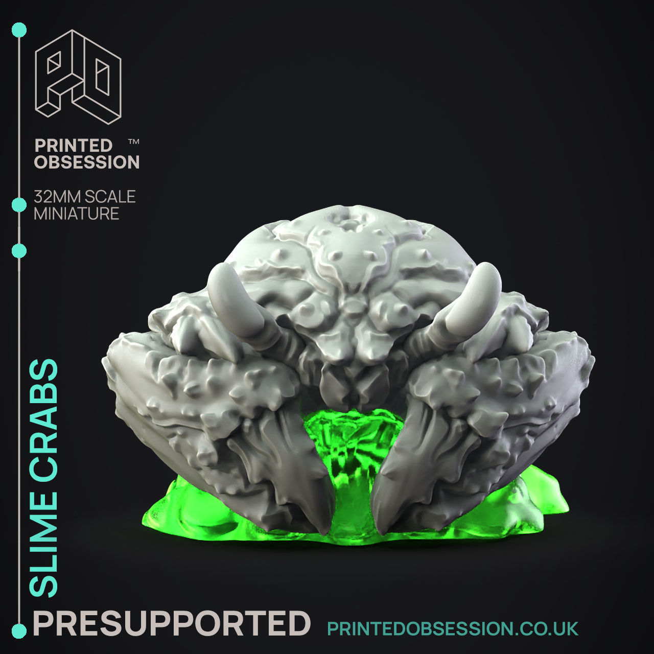 Slime Crabs - 3 Slime Creatures - PRESUPPORTED - 32mm scale 3D model 3D ...