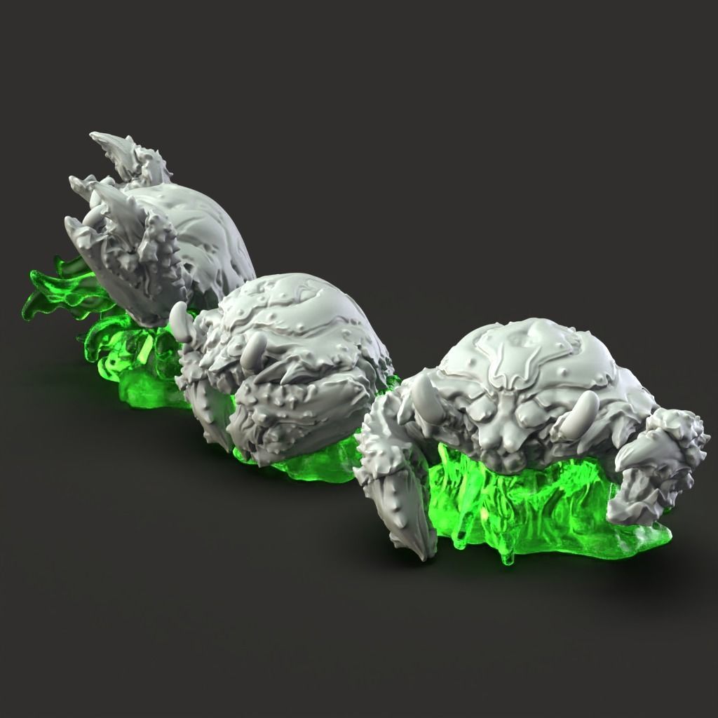 Slime Crabs - 3 Slime Creatures - PRESUPPORTED - 32mm scale 3D model 3D ...