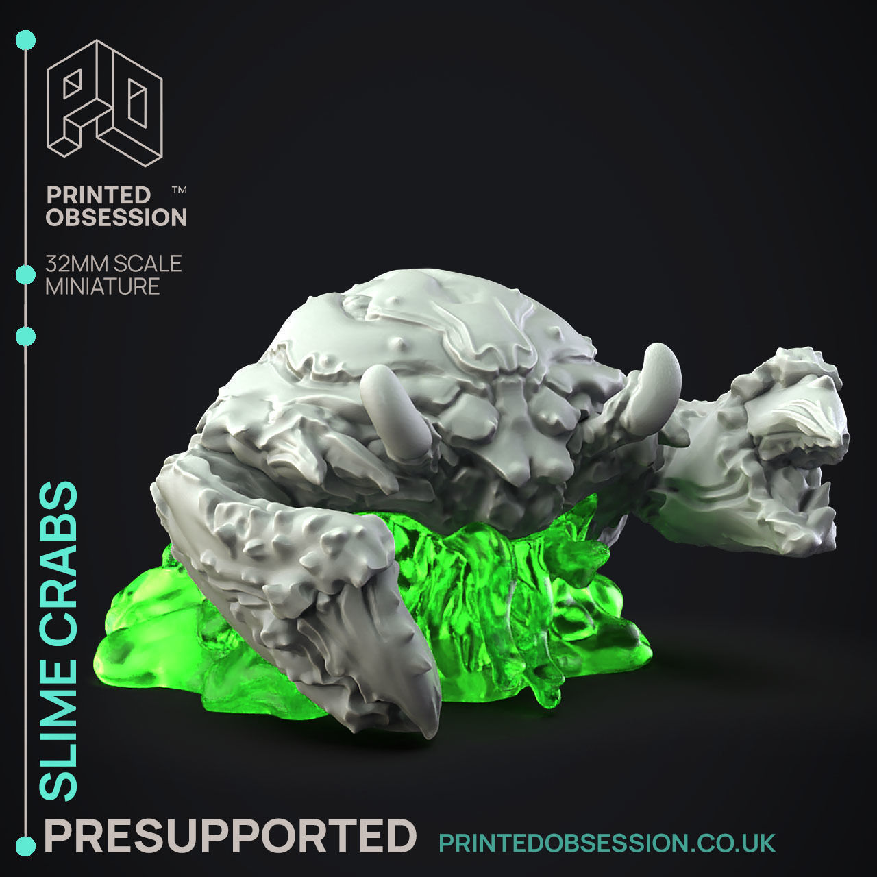 Slime Crabs - 3 Slime Creatures - PRESUPPORTED - 32mm scale 3D model 3D ...