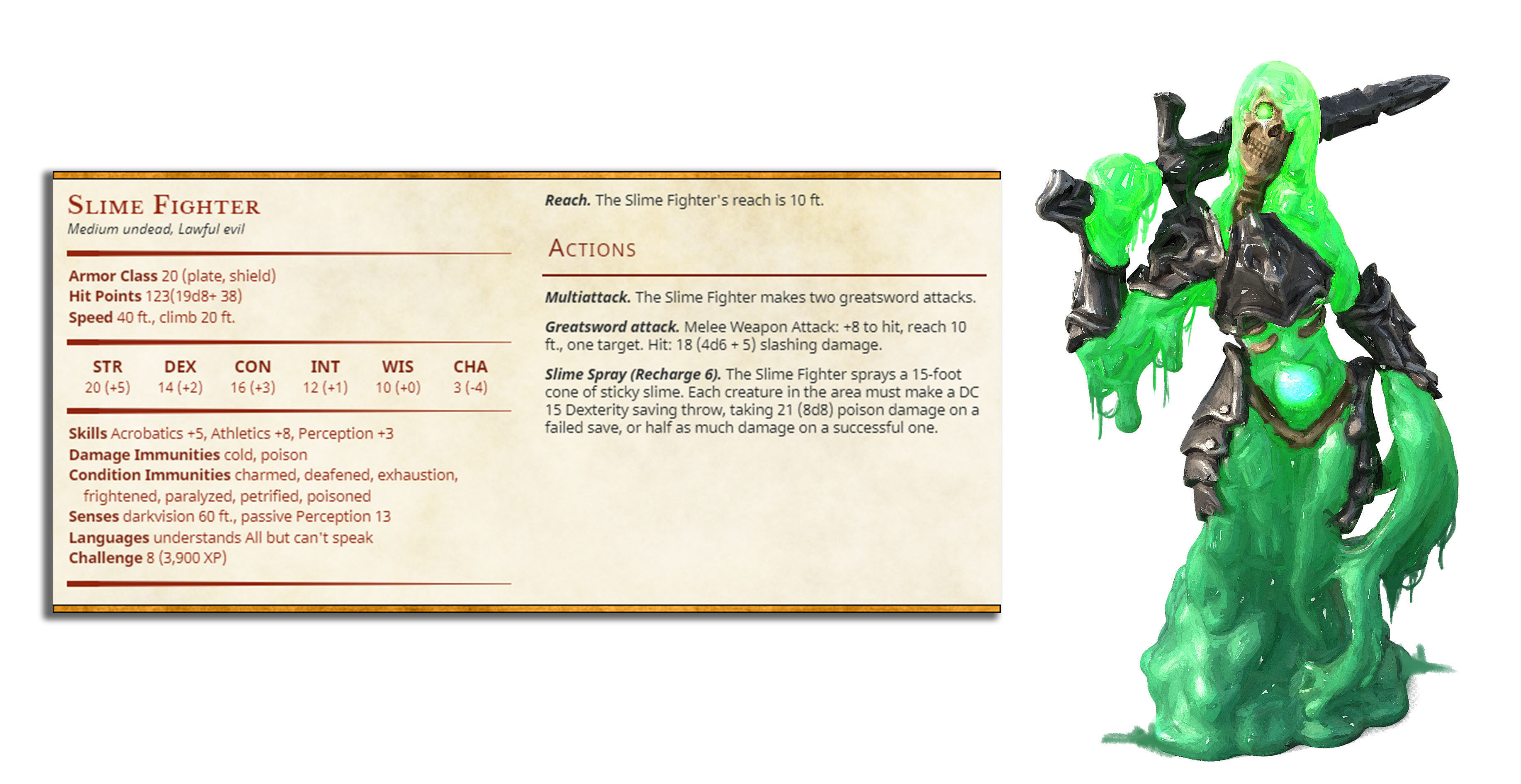 Slime Fighter - Humanoid Slime - PRESUPPORTED - 32mm scale 3D model 3D ...