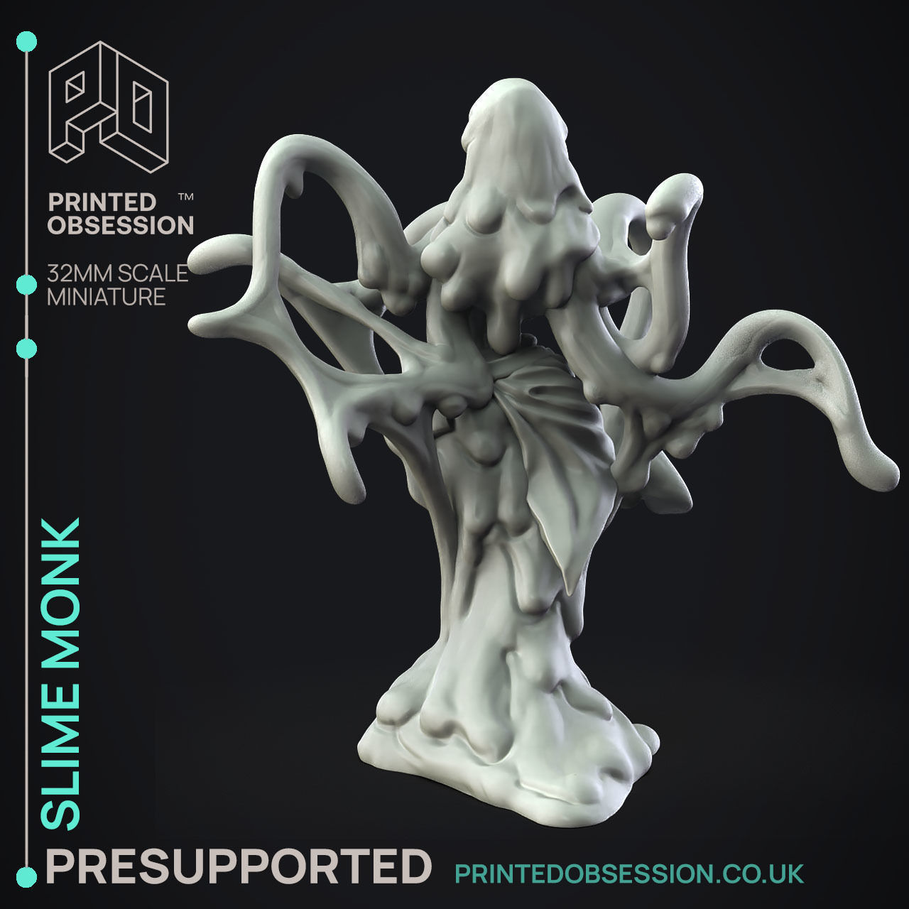 Slime Monk - Humanoid Slime - PRESUPPORTED - 32mm scale 3D model 3D ...