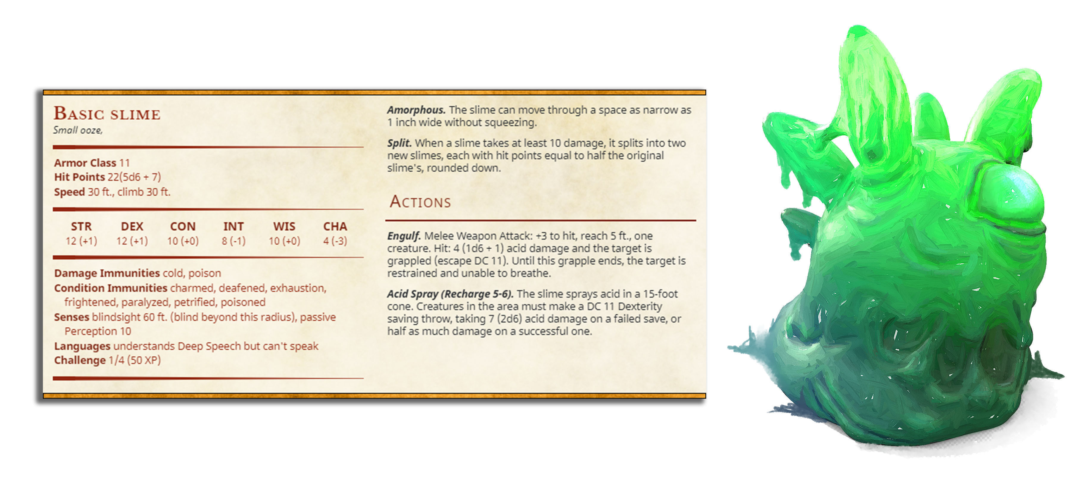 Slimes - 3 Basic Slimes - PRESUPPORTED - 32mm scale 3D model 3D ...