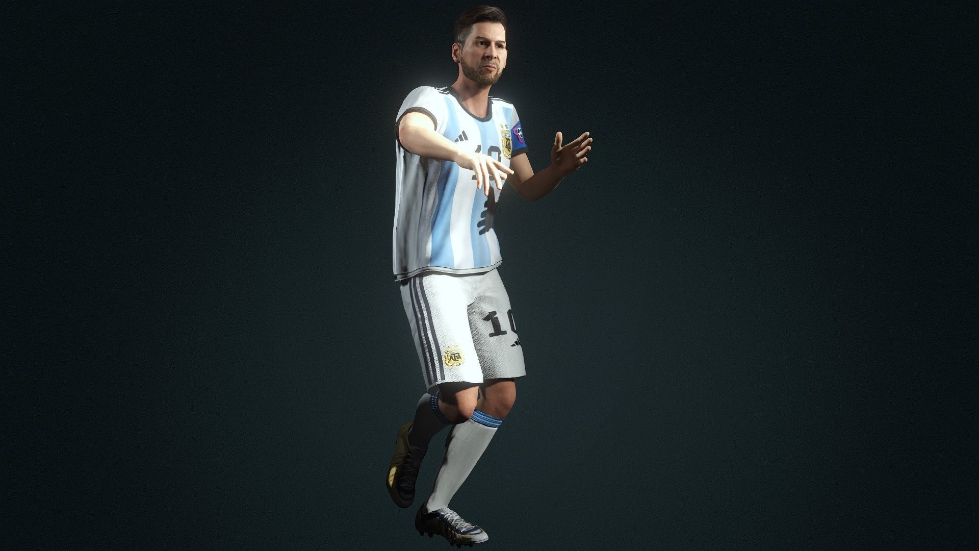 Lionel Messi High quality character full Rigged and Animated 3D model ...