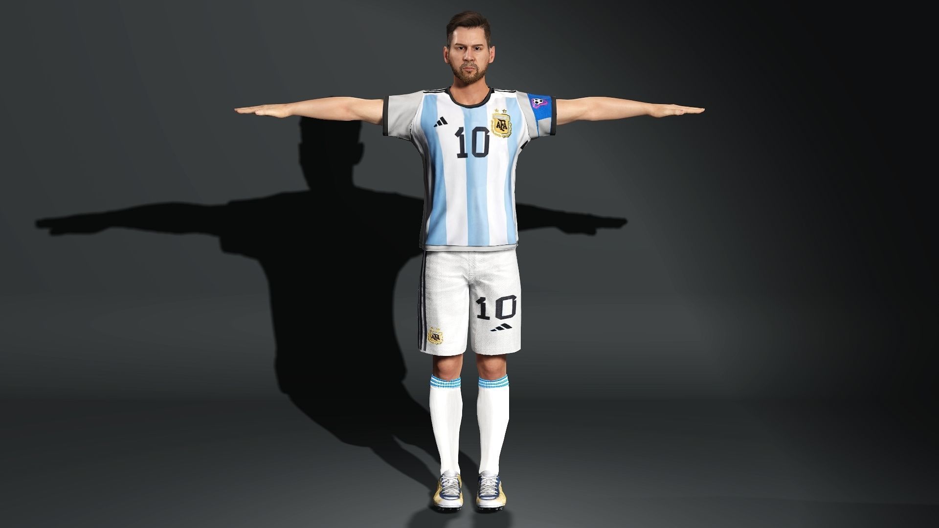 Lionel Messi High quality character full Rigged and Animated 3D model ...