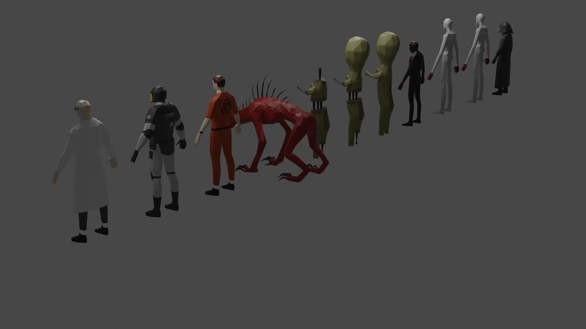 3D model Low-Poly SCP Pack VR / AR / low-poly | CGTrader