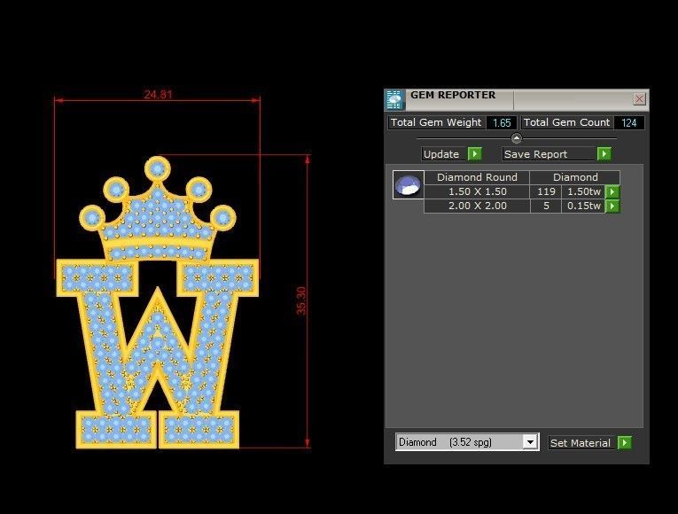 Alphabet Version 1 Letter W 3D model 3D printable | CGTrader