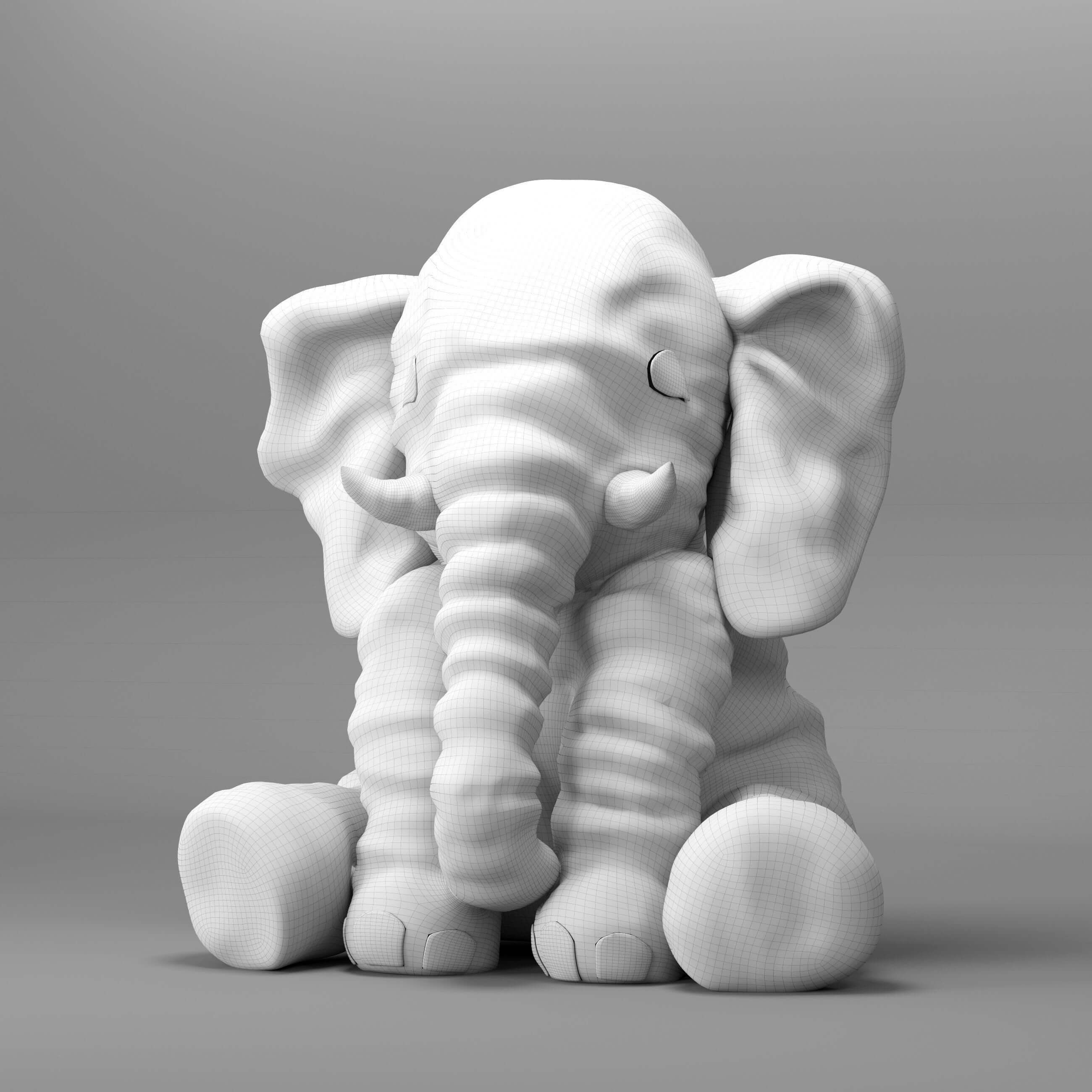 Elephant toy free 3D model | CGTrader