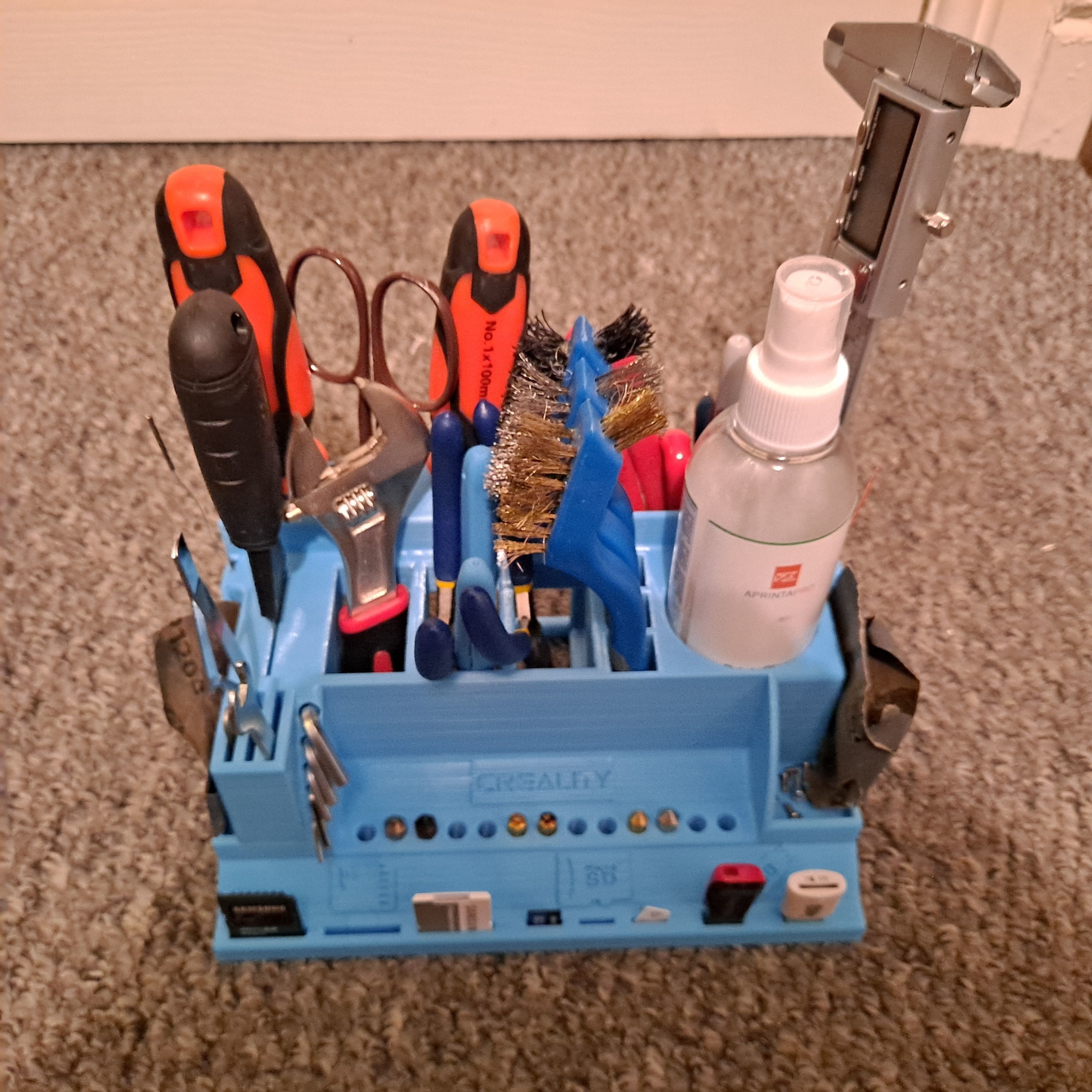 3D PRINT ORGANIZER SUPPORTLESS TOOL STATION CREALITY ULTIMAKER 3D model ...