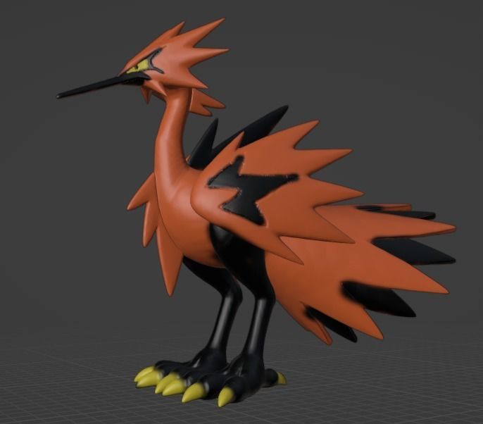 Zapdos Galarian Form 3D model 3D printable | CGTrader