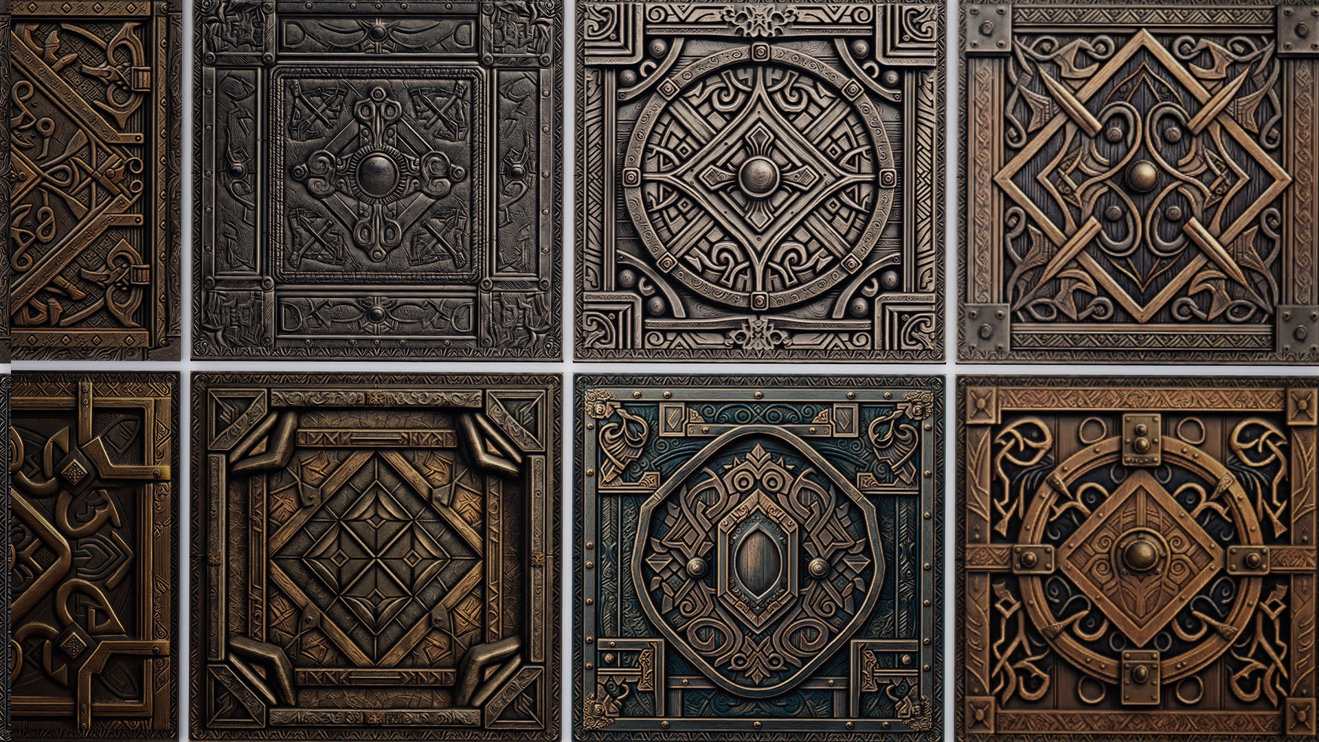 30 Medieval Fantasy Dwarven Elf Seamless PBR Textures Pack 01 Texture ...