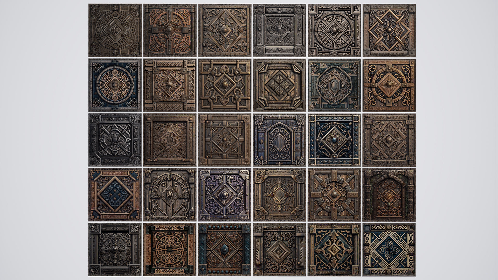 30 Medieval Fantasy Dwarven Elf Seamless PBR Textures Pack 01 Texture ...