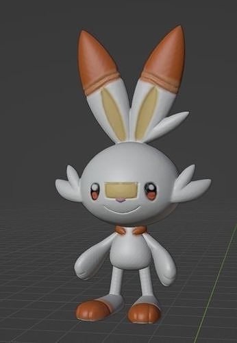 Scorbunny free 3D model 3D printable | CGTrader