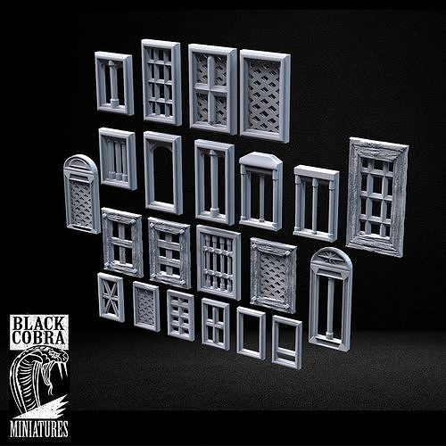 Set windows Stl for print 3D model 3D printable | CGTrader