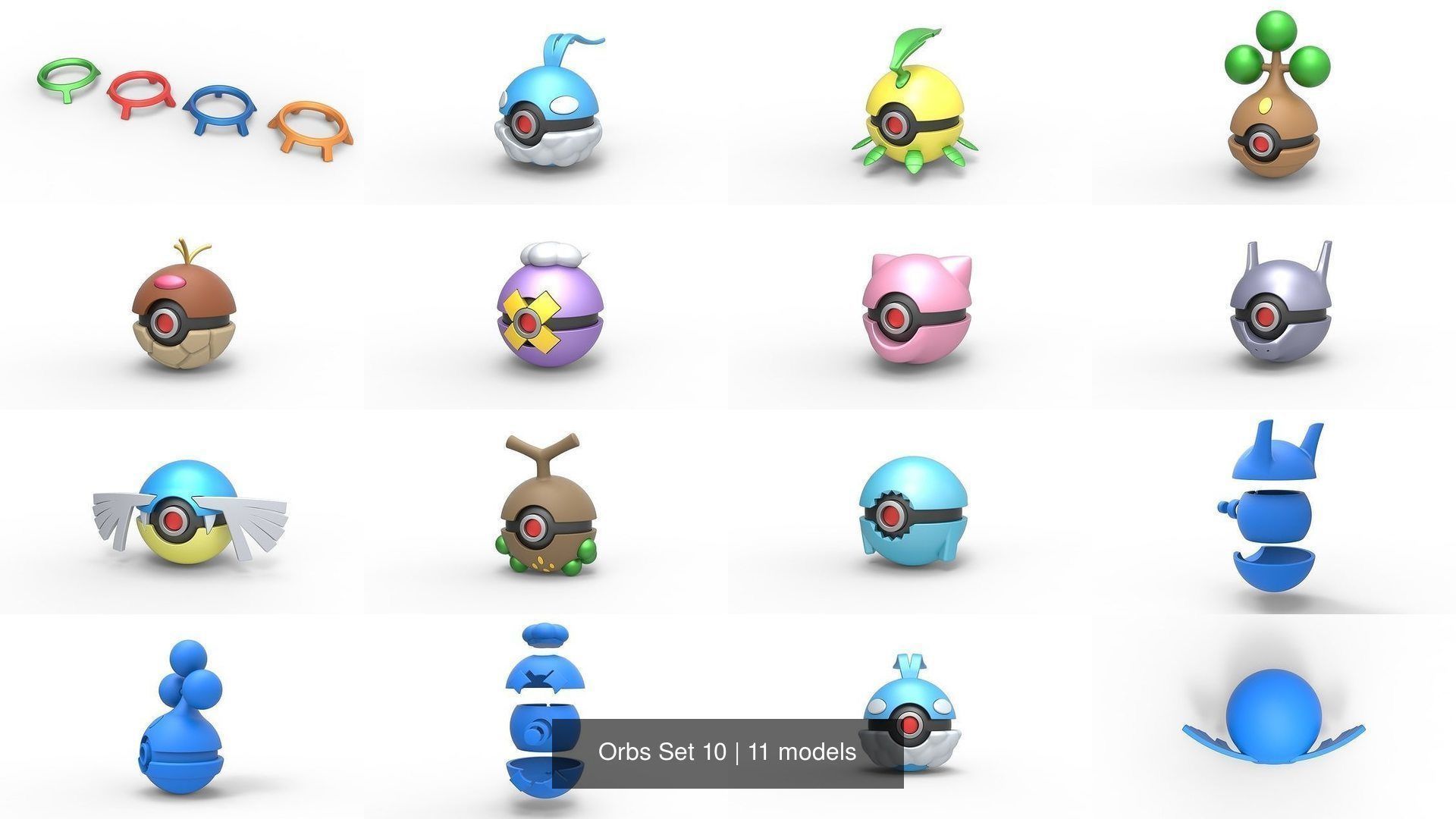 Orbs Set 10 3D Model Collection 3D printable | CGTrader