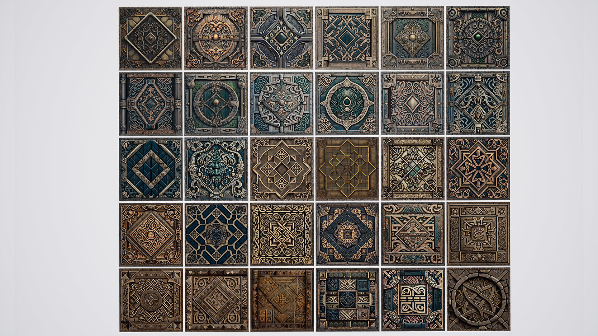30 Medieval Fantasy Dwarven Elf Seamless PBR Textures Pack 02 Texture ...