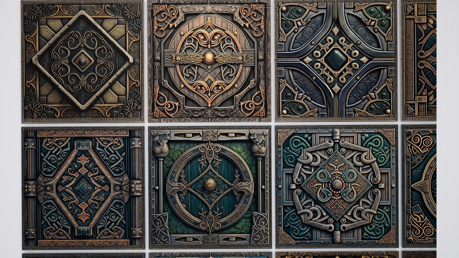 30 Medieval Fantasy Dwarven Elf Seamless PBR Textures Pack 02 Texture ...