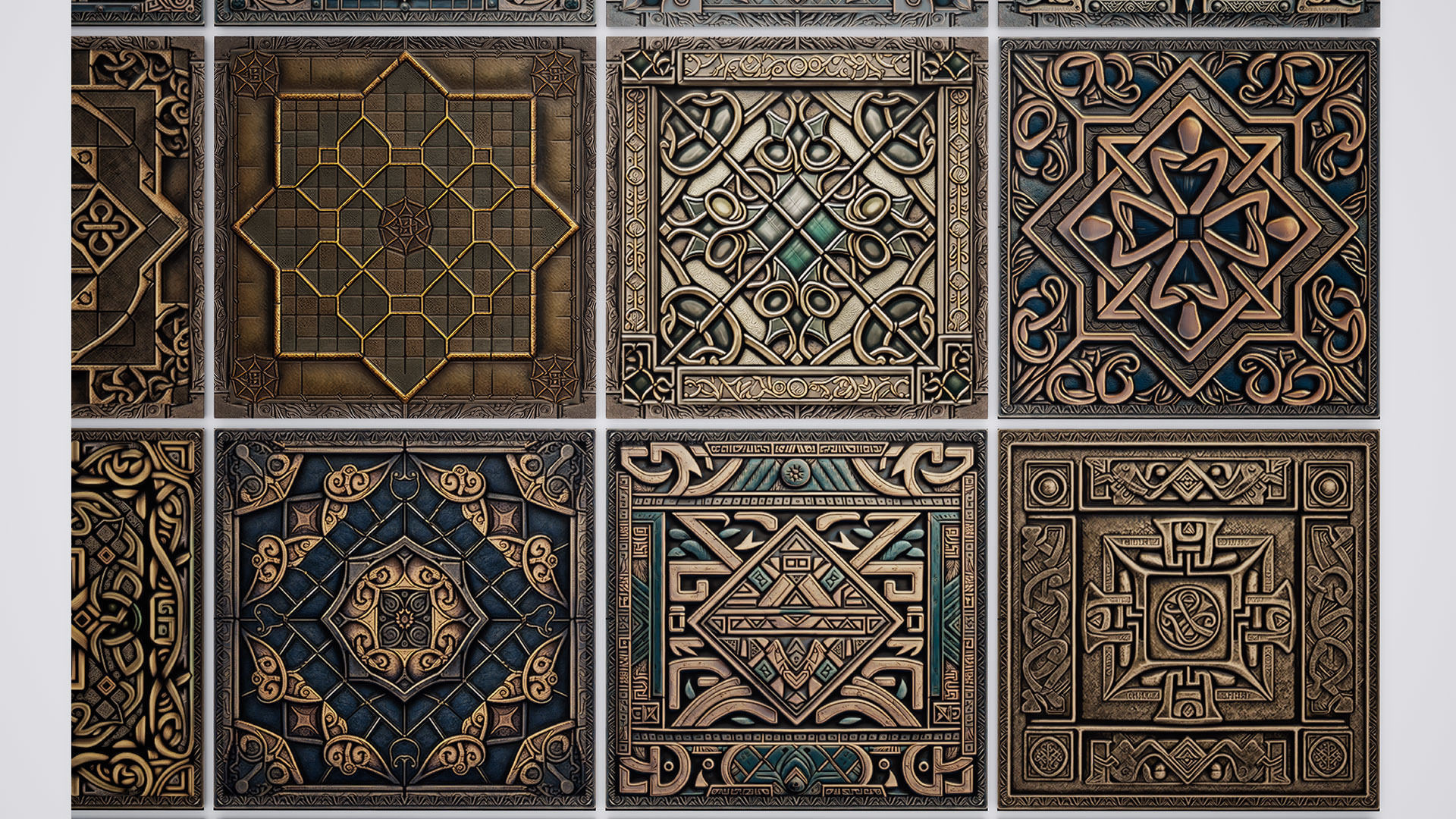 30 Medieval Fantasy Dwarven Elf Seamless PBR Textures Pack 02 Texture ...