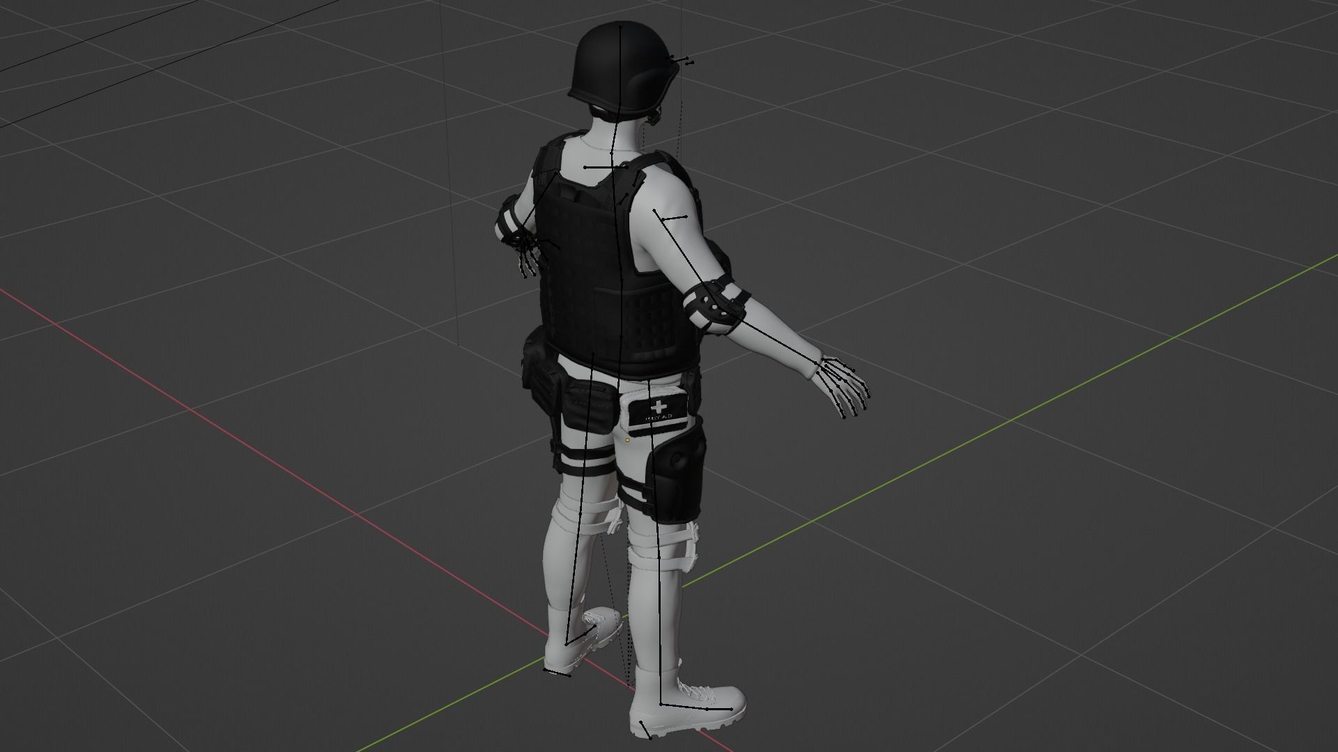 Modern Soldier Spec Ops SWAT FBI CIA VR AR 3D model rigged | CGTrader