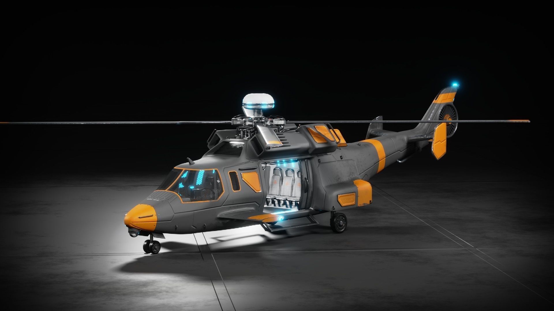3D model Sci-fi Helicopter VR / AR / low-poly | CGTrader