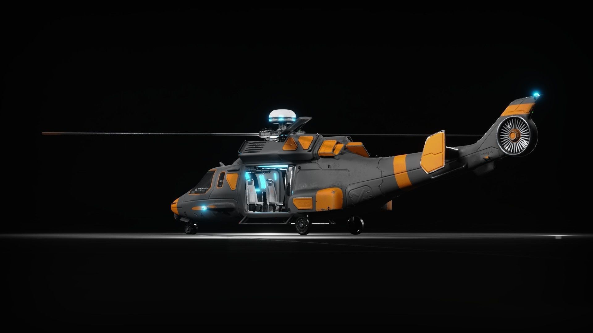 3D model Sci-fi Helicopter VR / AR / low-poly | CGTrader