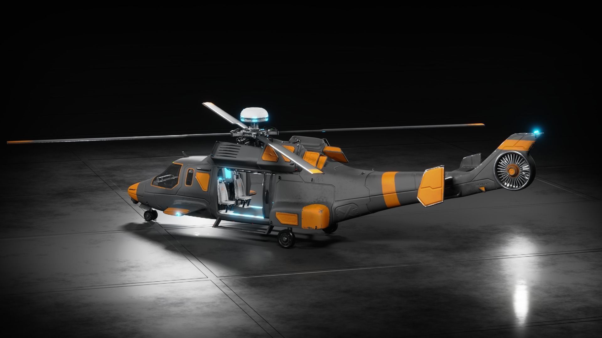 3D model Sci-fi Helicopter VR / AR / low-poly | CGTrader