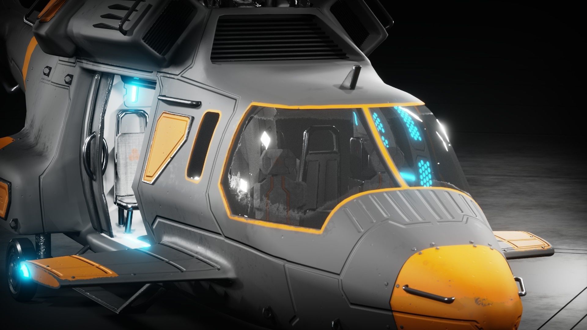 3D model Sci-fi Helicopter VR / AR / low-poly | CGTrader