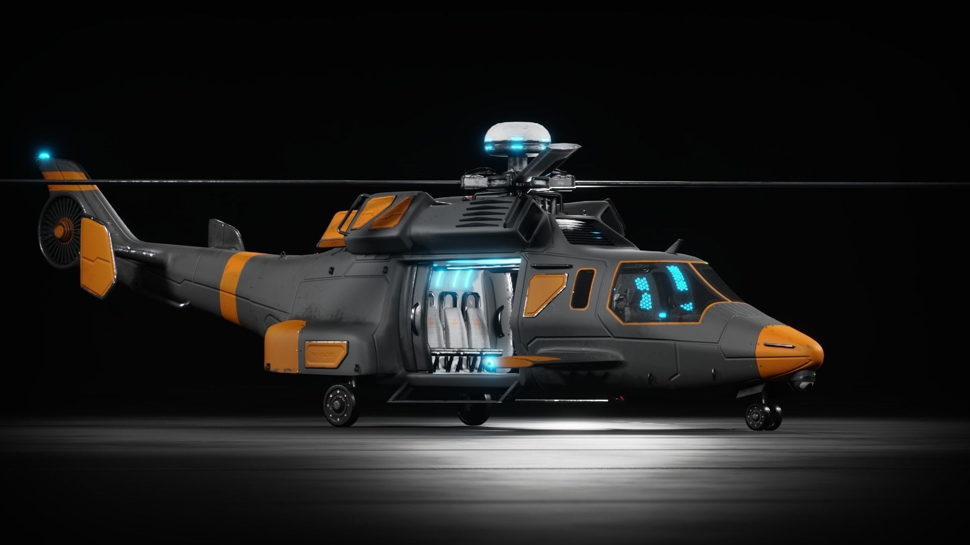 3D model Sci-fi Helicopter VR / AR / low-poly | CGTrader