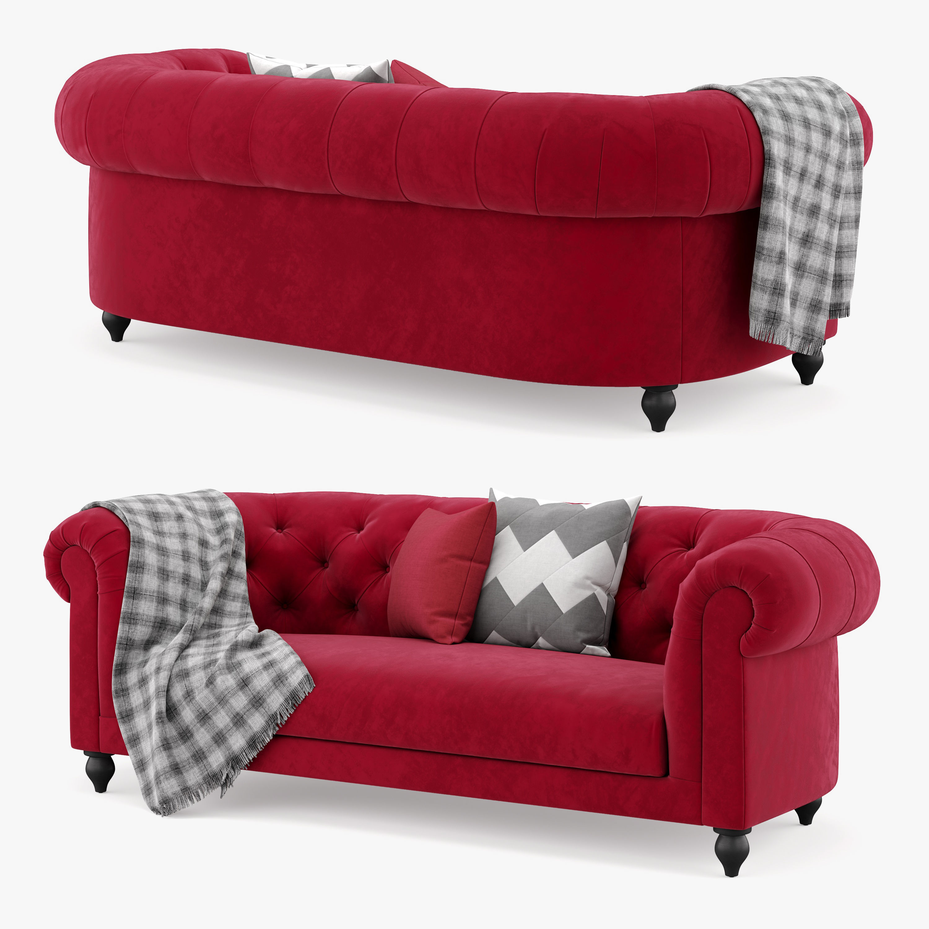 Fitzrovia 3 SEATER 3D model | CGTrader