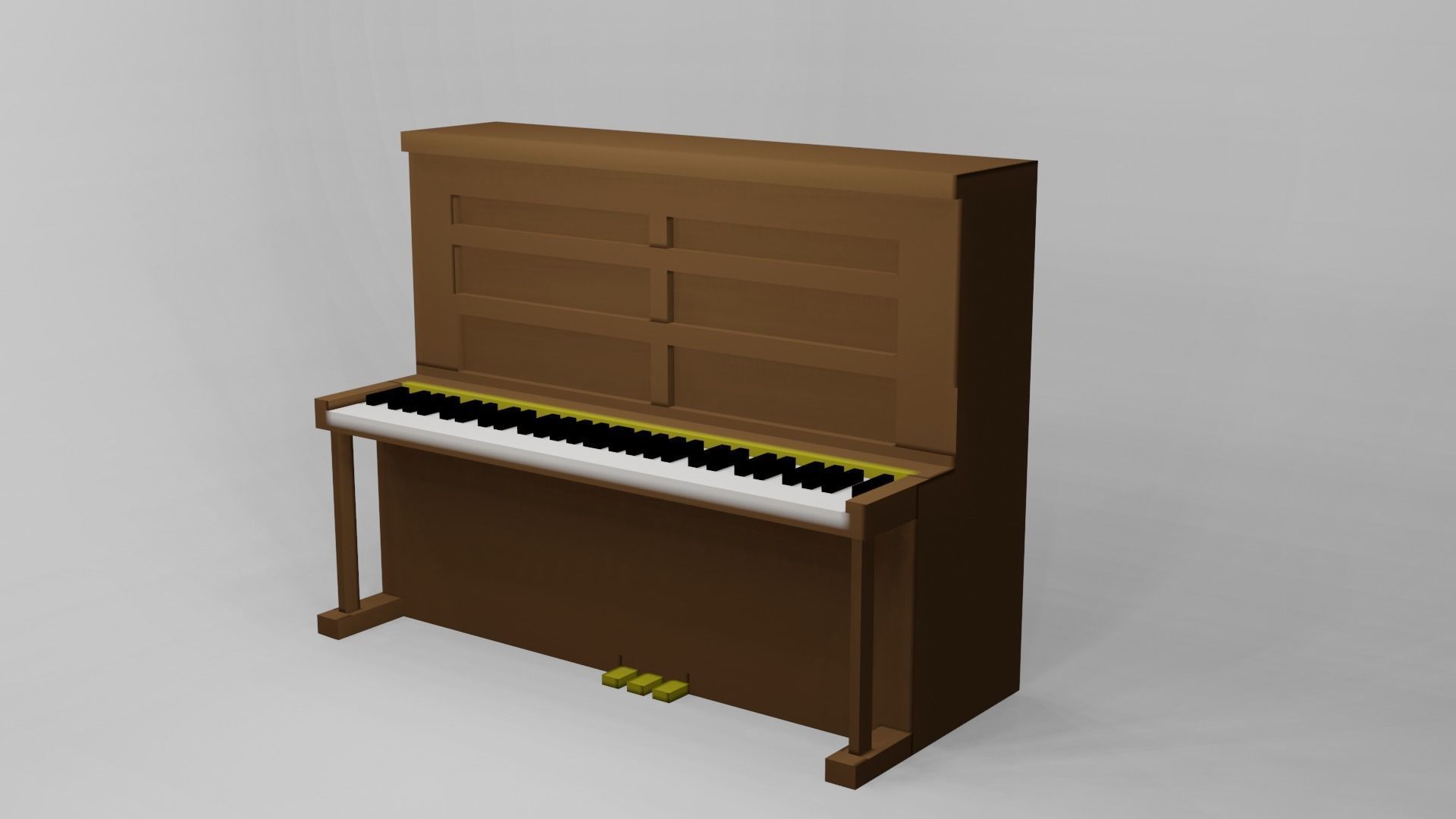 Blocky Grand Piano free VR / AR / low-poly 3D model | CGTrader
