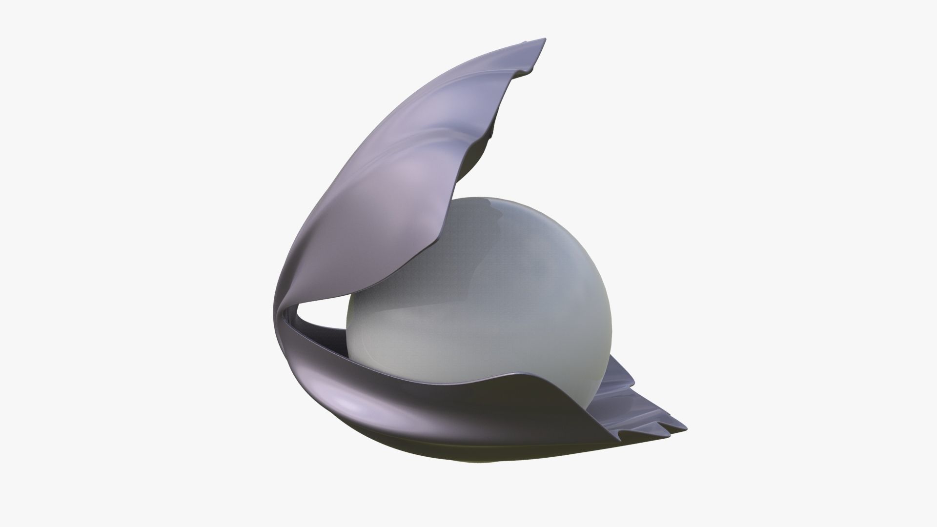 Oyster Shell with Pearl 3D model 3D printable | CGTrader