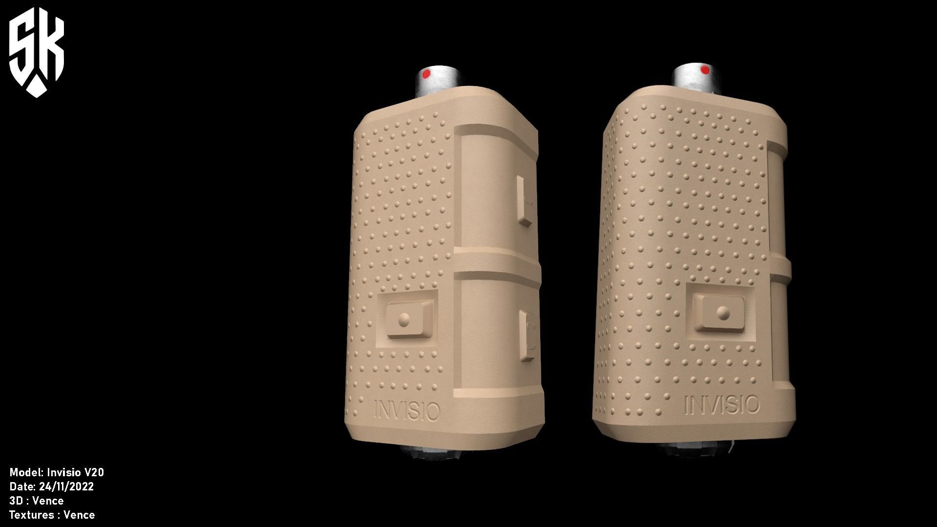 3D model Invisio V20 PTT VR / AR / low-poly | CGTrader