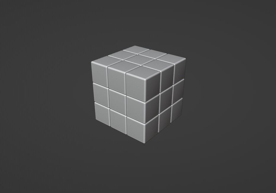 Low poly Rubix cube free 3D model | CGTrader
