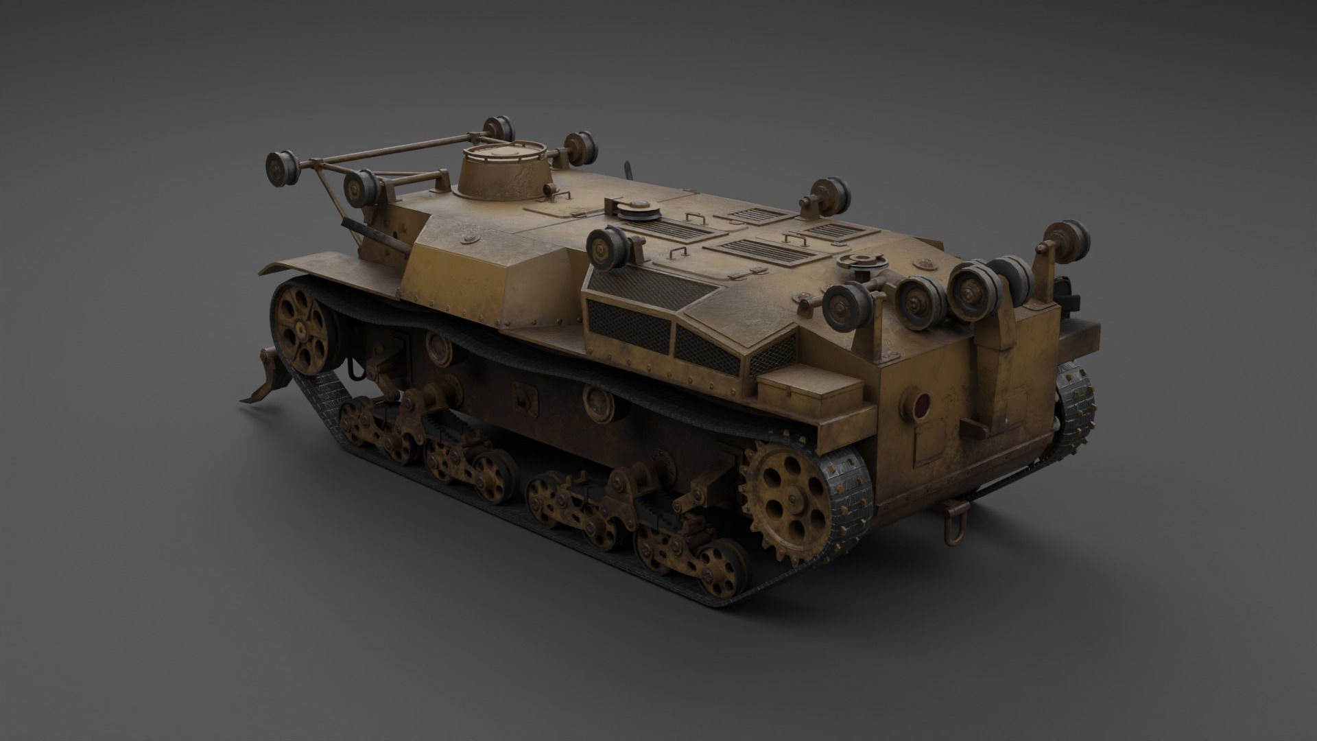 3D model Soko Sagyo Ki Armoured Engineering Vehicle VR / AR / low-poly ...