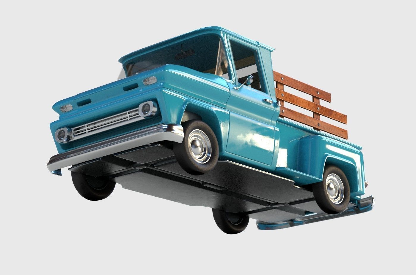 Cartoon Pickup Car Vehicle 3D model | CGTrader
