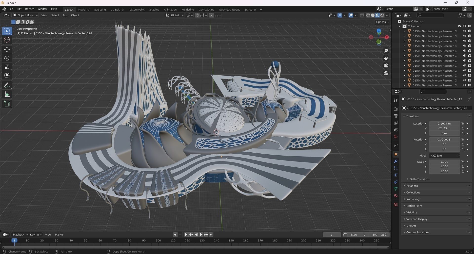 0151 - Nanotechnology Research Center Building 3D model | CGTrader