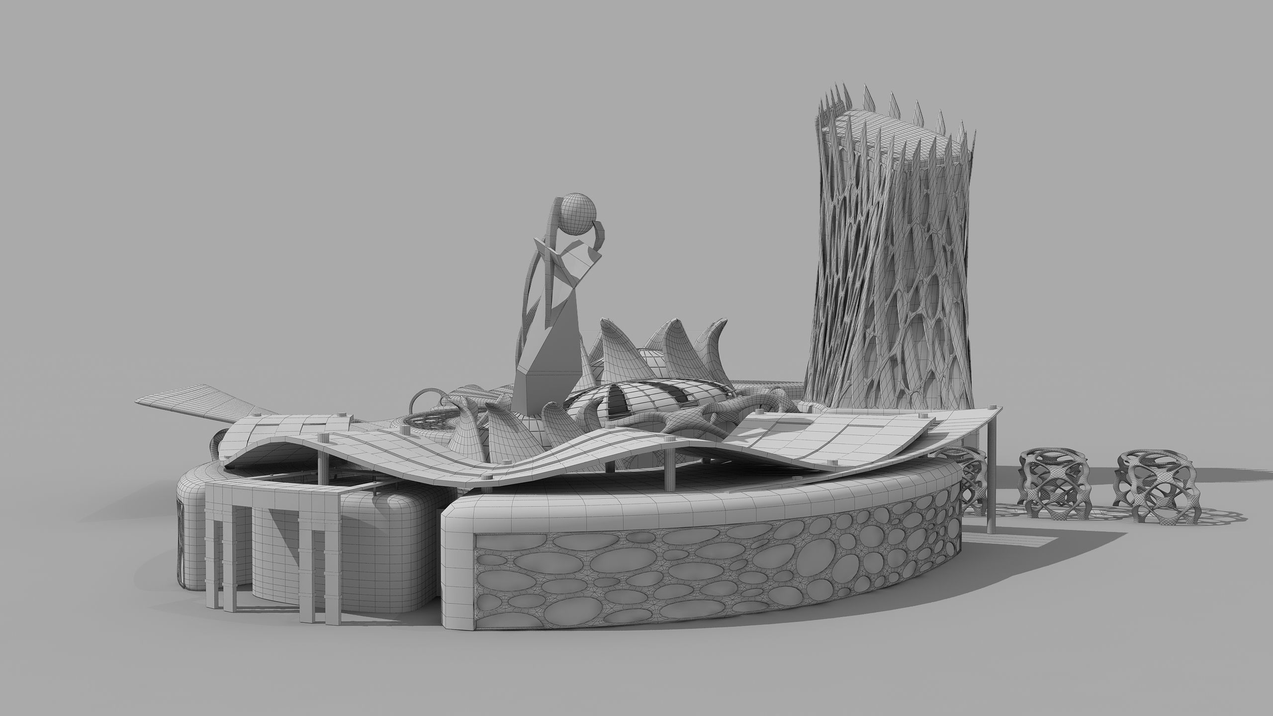 0151 - Nanotechnology Research Center Building 3D model | CGTrader