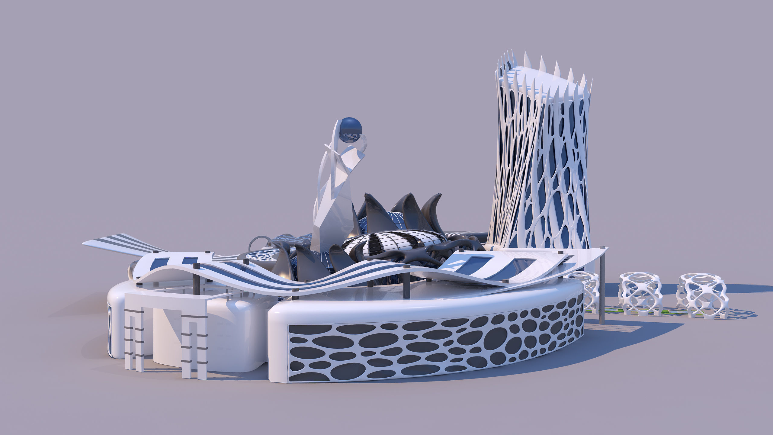 0151 - Nanotechnology Research Center Building 3D model | CGTrader