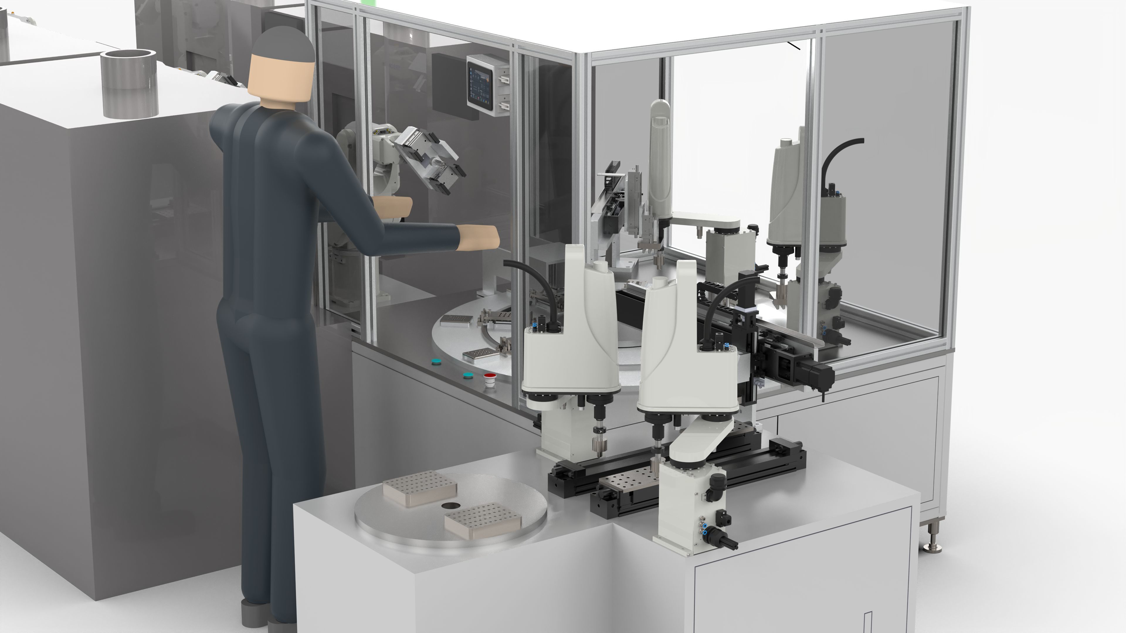 Automatic LED Shell Dispensing Detection Machine 3D model | CGTrader