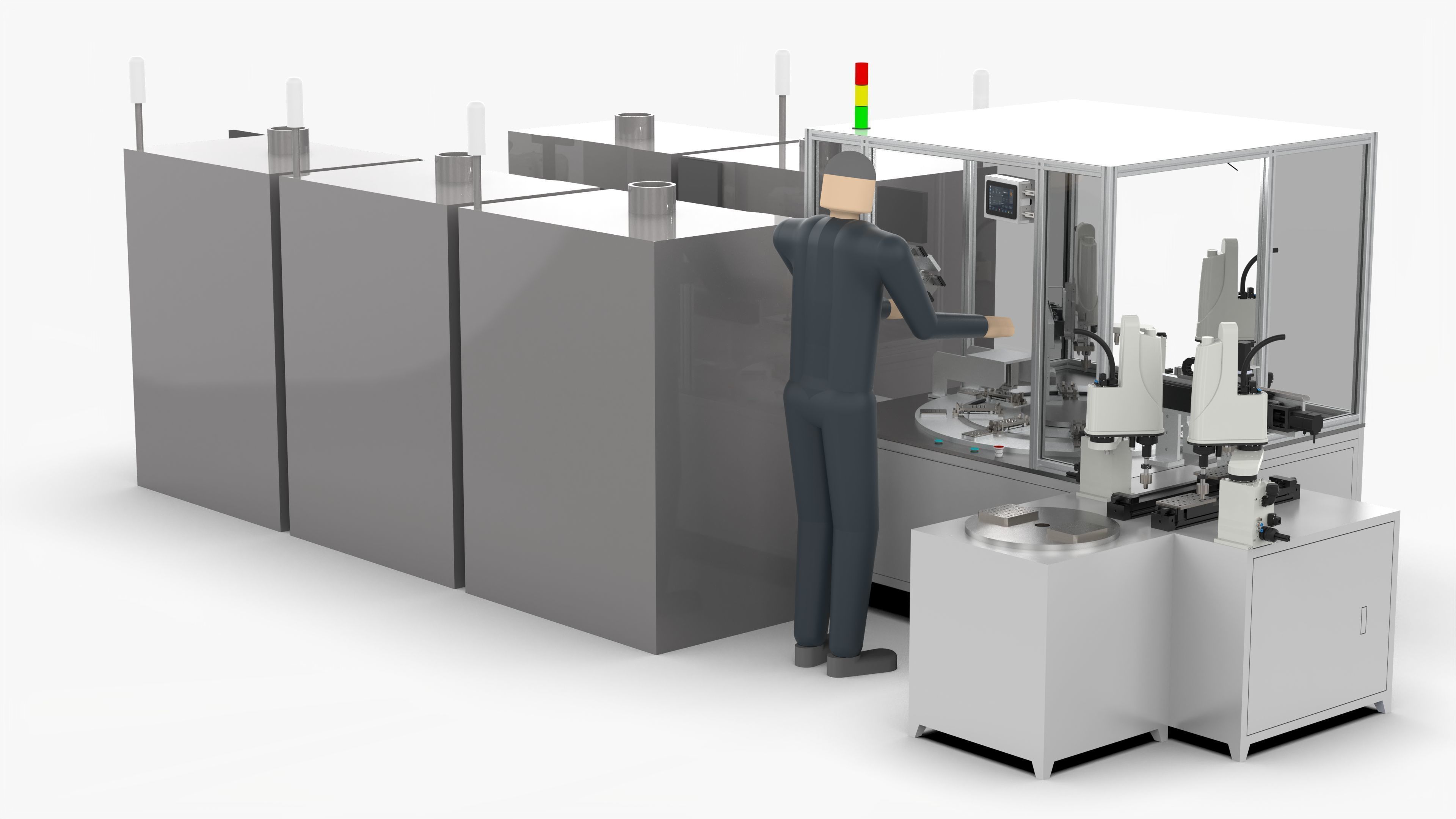 Automatic LED Shell Dispensing Detection Machine 3D model | CGTrader