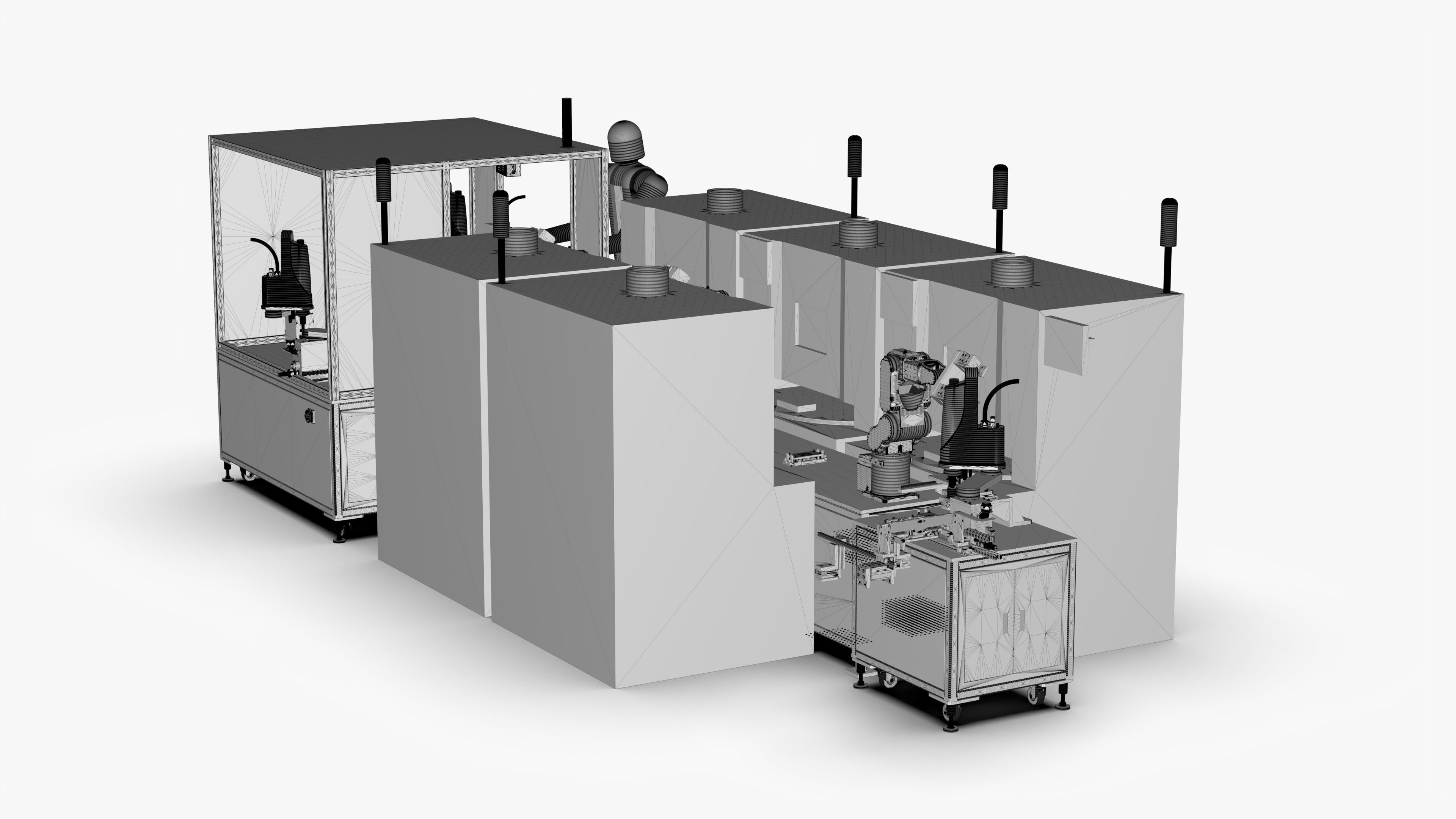 Automatic LED Shell Dispensing Detection Machine 3D model | CGTrader