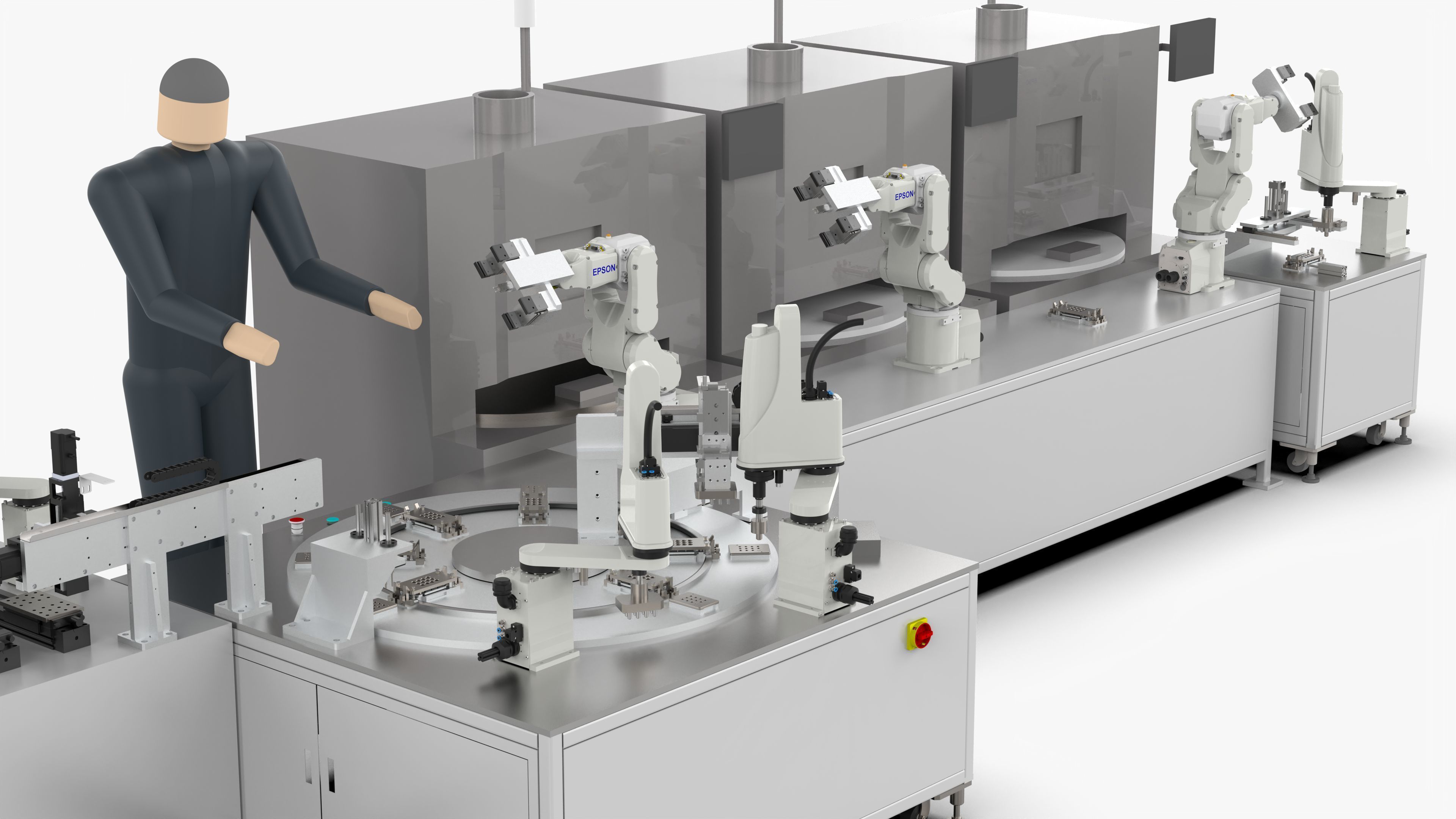Automatic LED Shell Dispensing Detection Machine 3D model | CGTrader