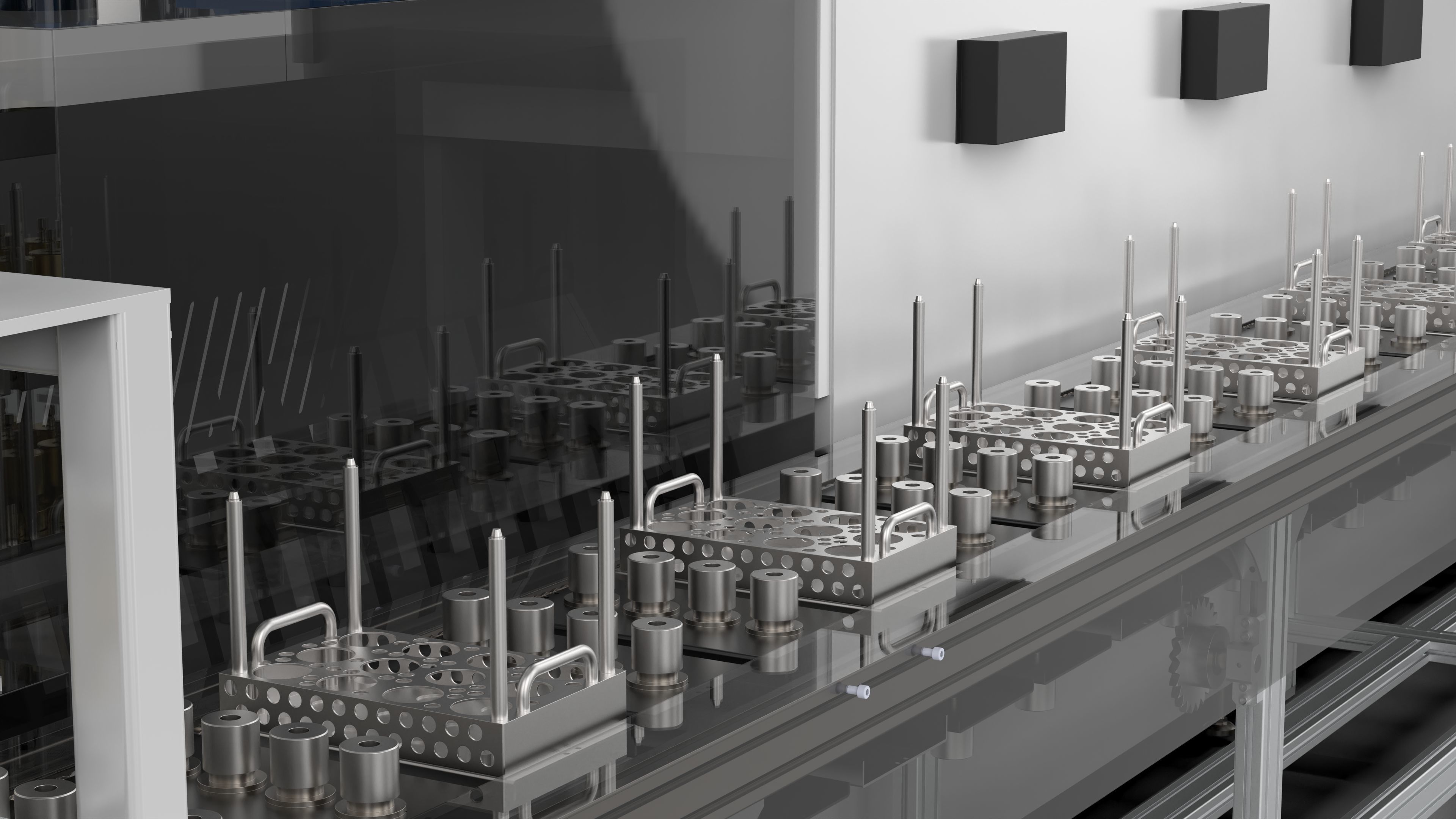 Automatic Motor Rotor Cover Heating Furnace Assembly Line 3D model ...