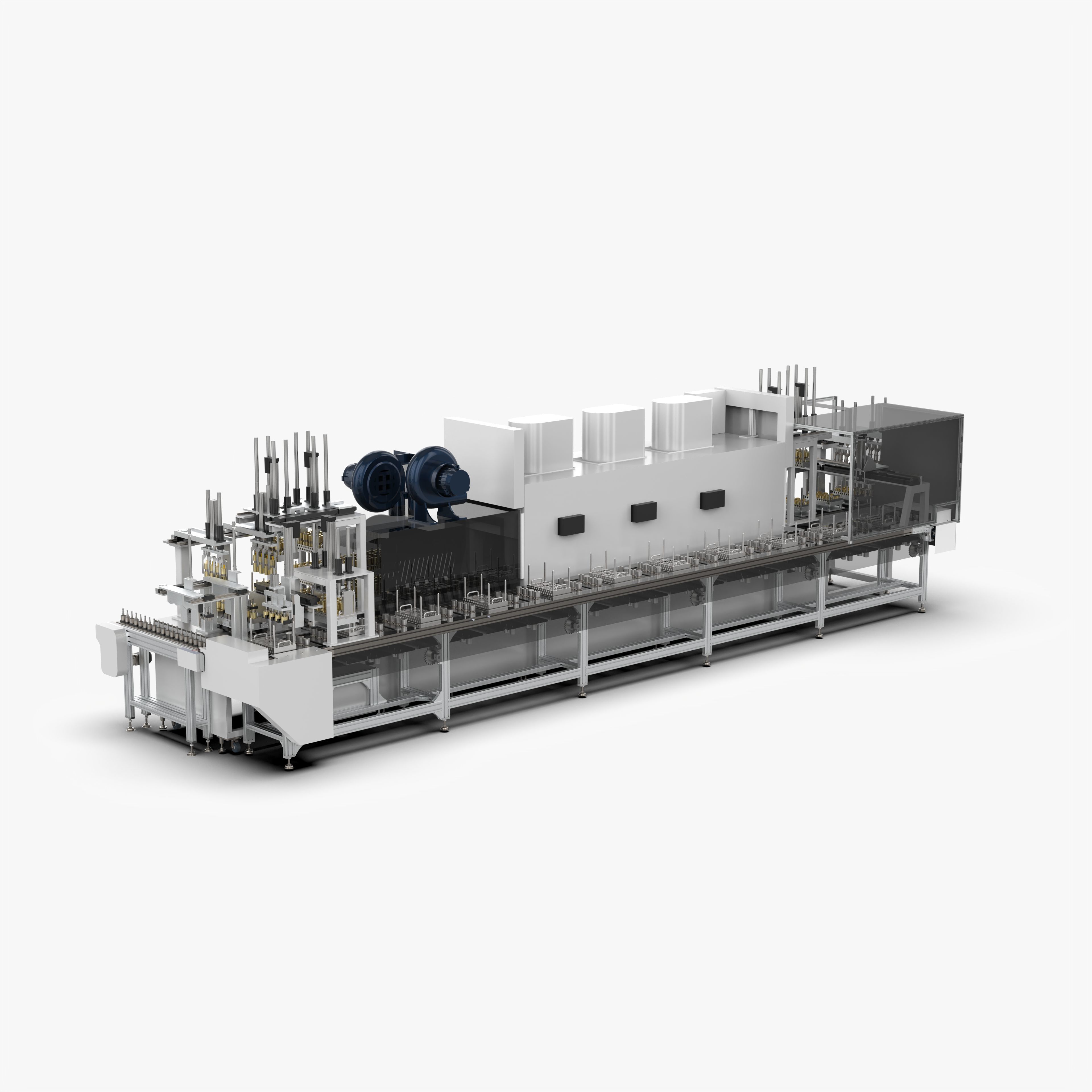 Automatic Motor Rotor Cover Heating Furnace Assembly Line 3D model ...