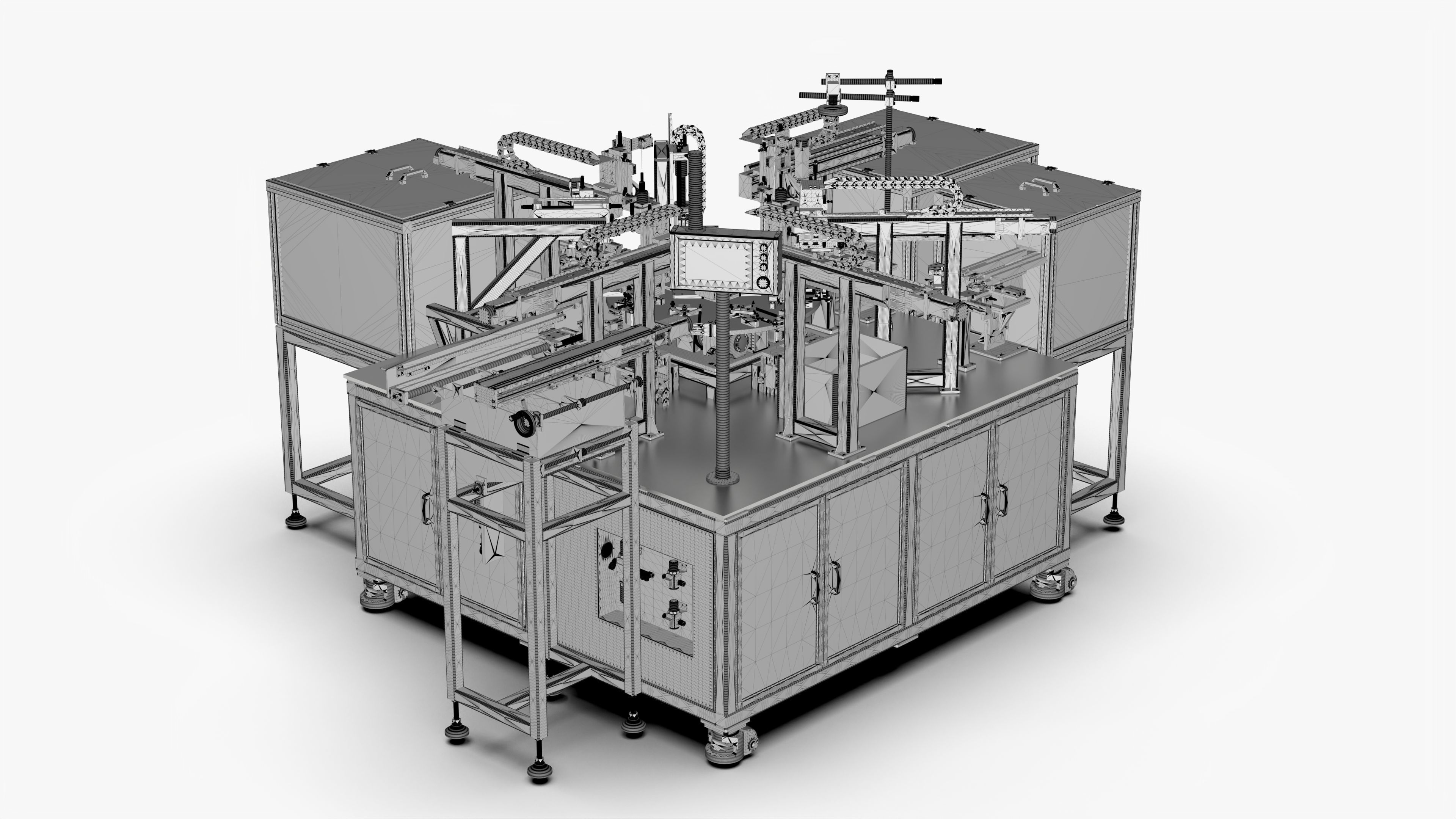Automatic Electric Push Rod Inner Tube Assembly Machine 3D model | CGTrader