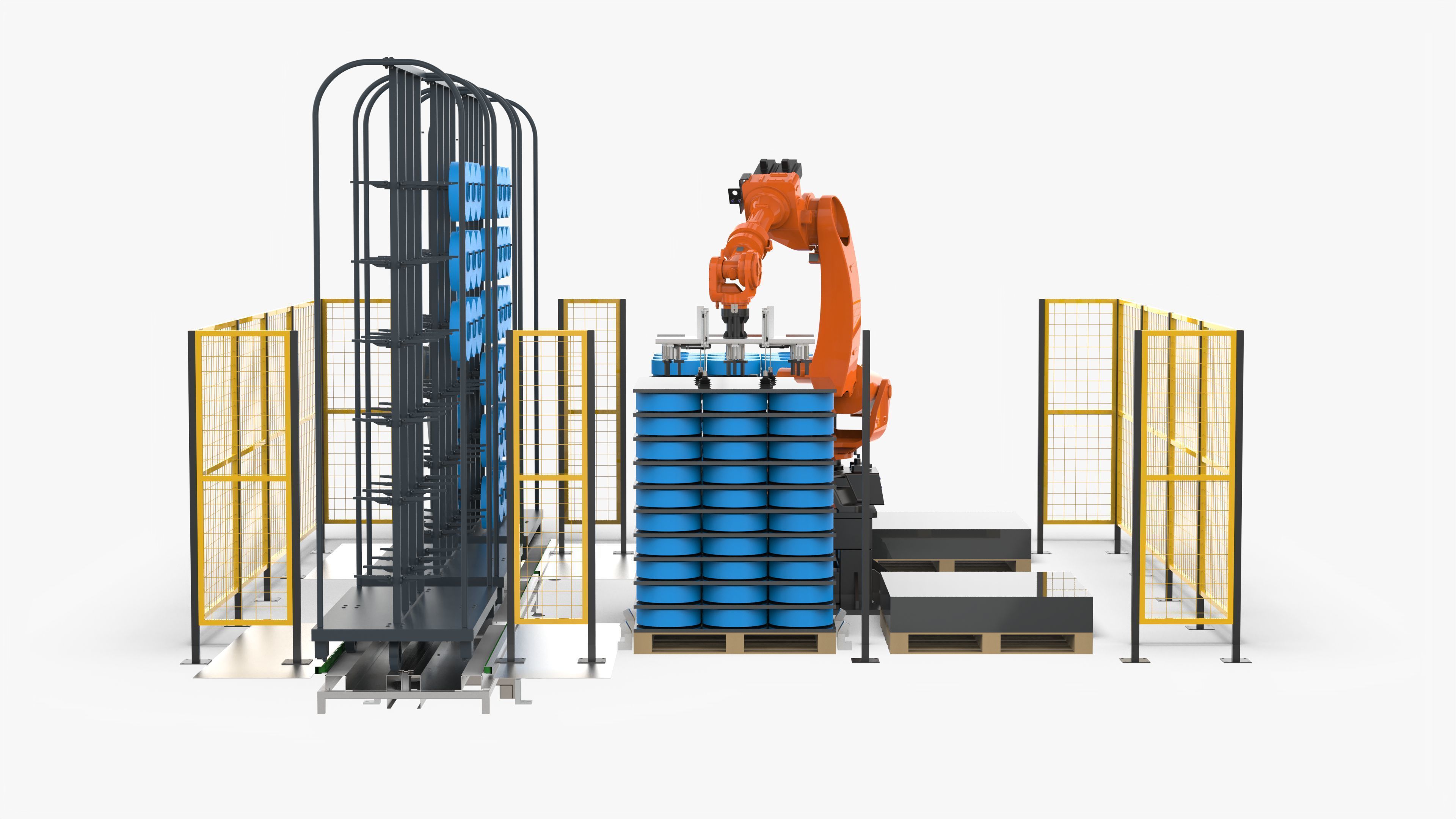 Automatic Robot Bobbin Loading Workstation 3D model | CGTrader